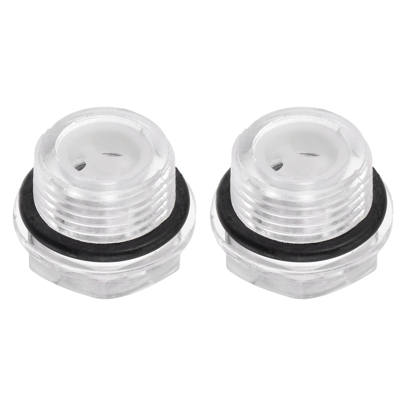 Uxcell 2pcs Air Compressor Oil Sight Glass G3/8 Male Plastic Hex Head ...