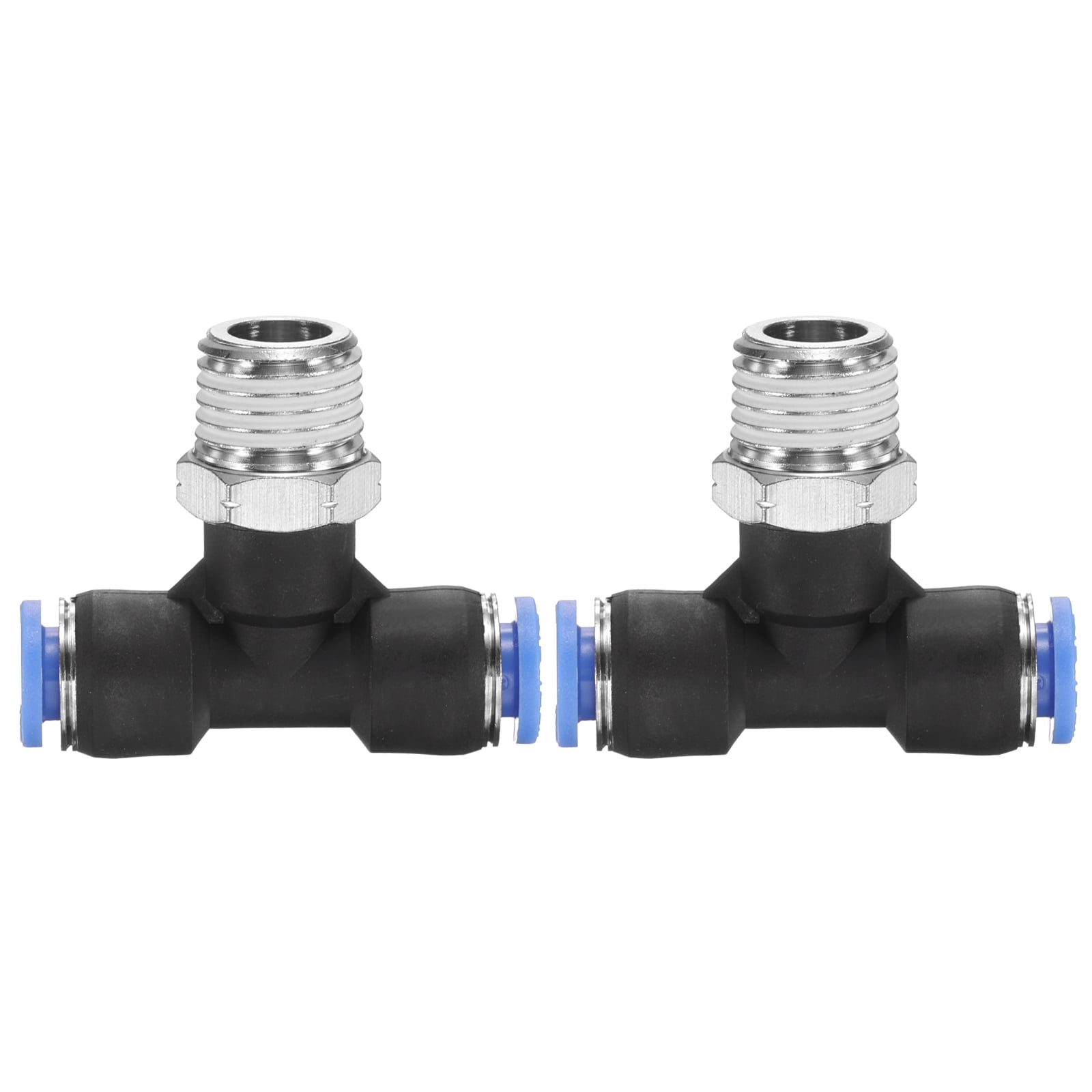 Uxcell 2pcs Air Line Fitting 6mm Tube OD x NPT 1/4" Male Thread Push to Connect for Water Air ...