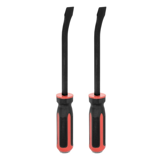 Uxcell 2pcs Angled Tip Pry Bar 12 Inch Curved Screwdriver Pry Bar with ...