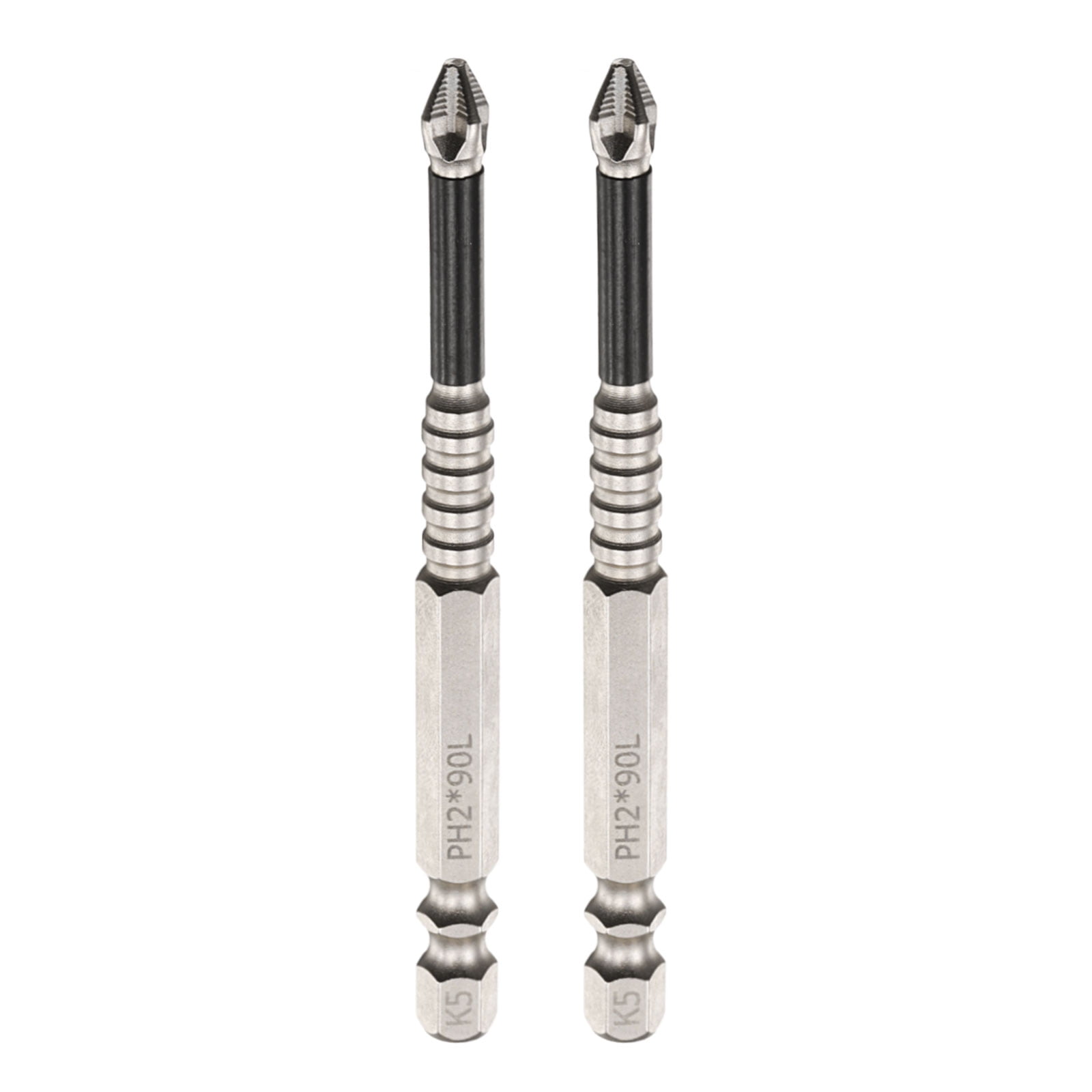 Uxcell 2pcs Anti Slip Magnetic Phillips Screwdriver Bit PH2 1/4" Hex ...