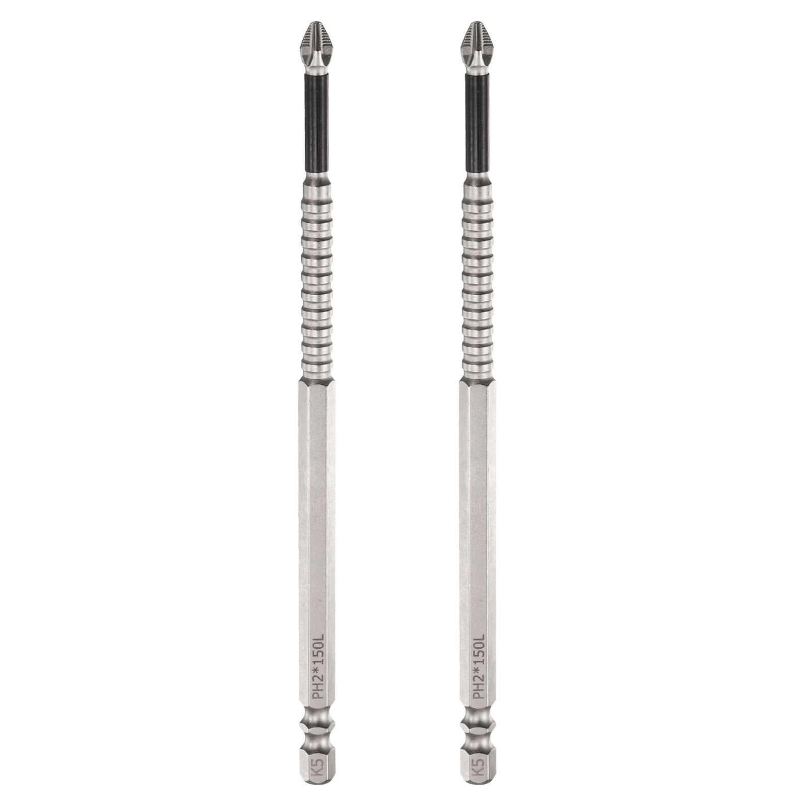 Uxcell 2pcs Anti Slip Magnetic Phillips Screwdriver Bit PH2 1/4" Hex ...