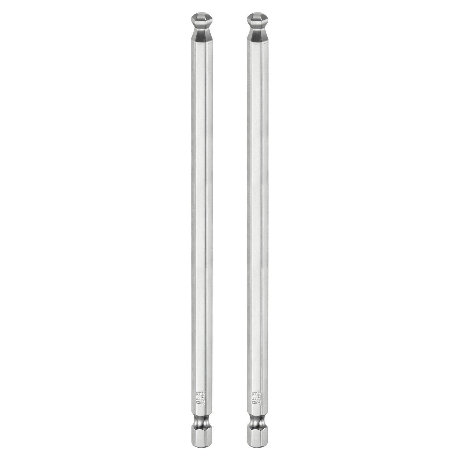 Uxcell 2pcs Ball End Hex Screwdriver Bit 6mm Size 1/4" Hex Shank 6 ...