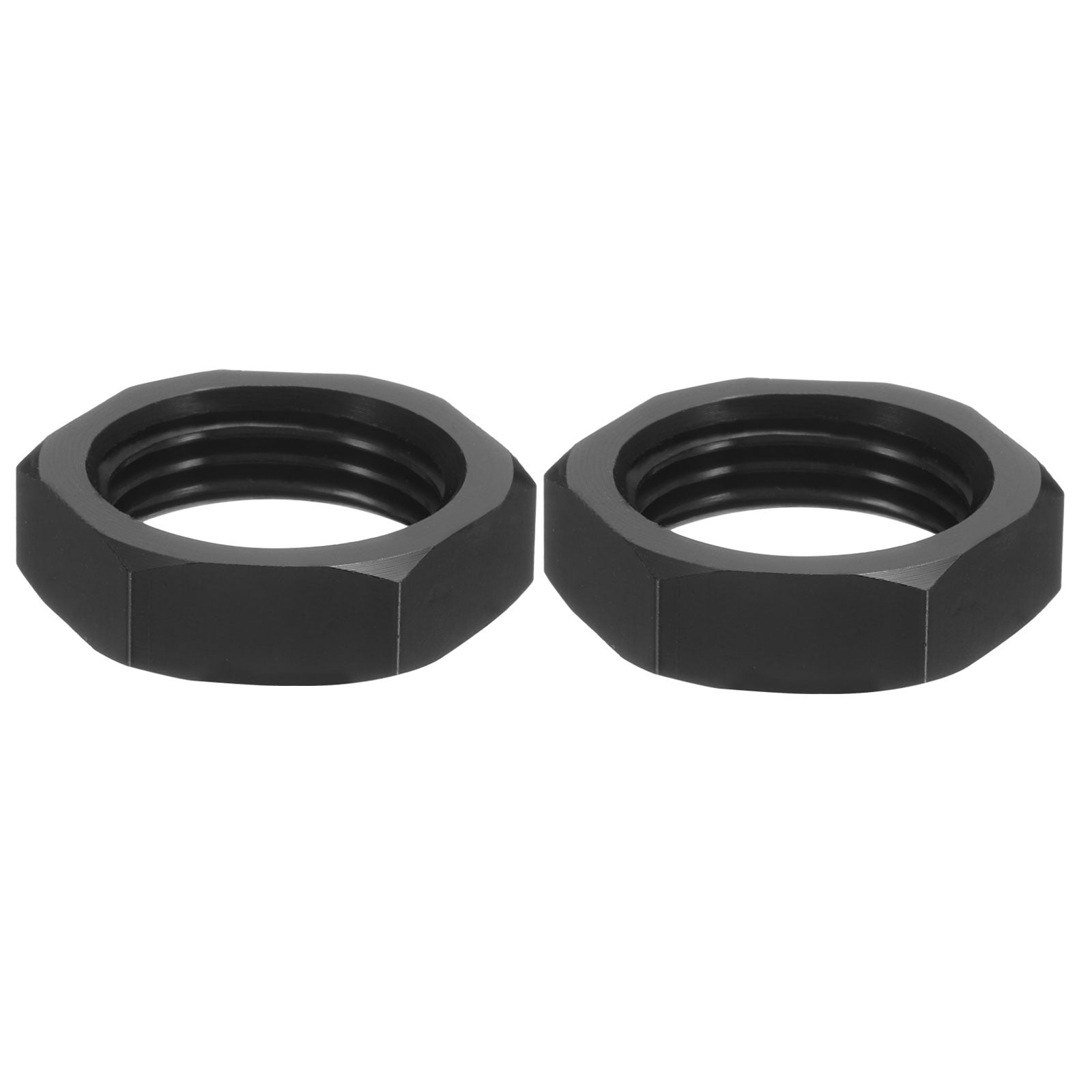 Uxcell 2pcs Bulkhead Nuts 8AN Female Thread Aluminum Anodized Hex Nut ...