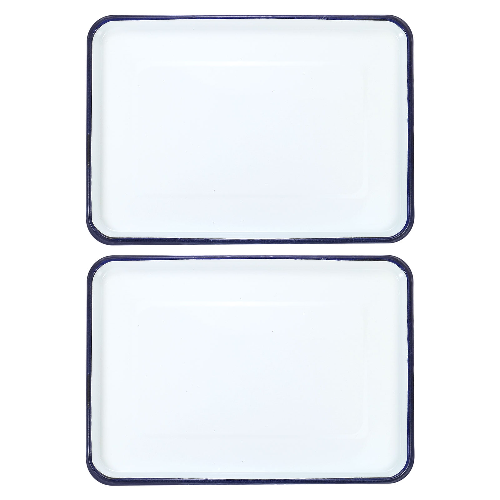Uxcell 2pcs Butcher Tray Palette 16.5" x 11" Metal Triple Enamel coated ...