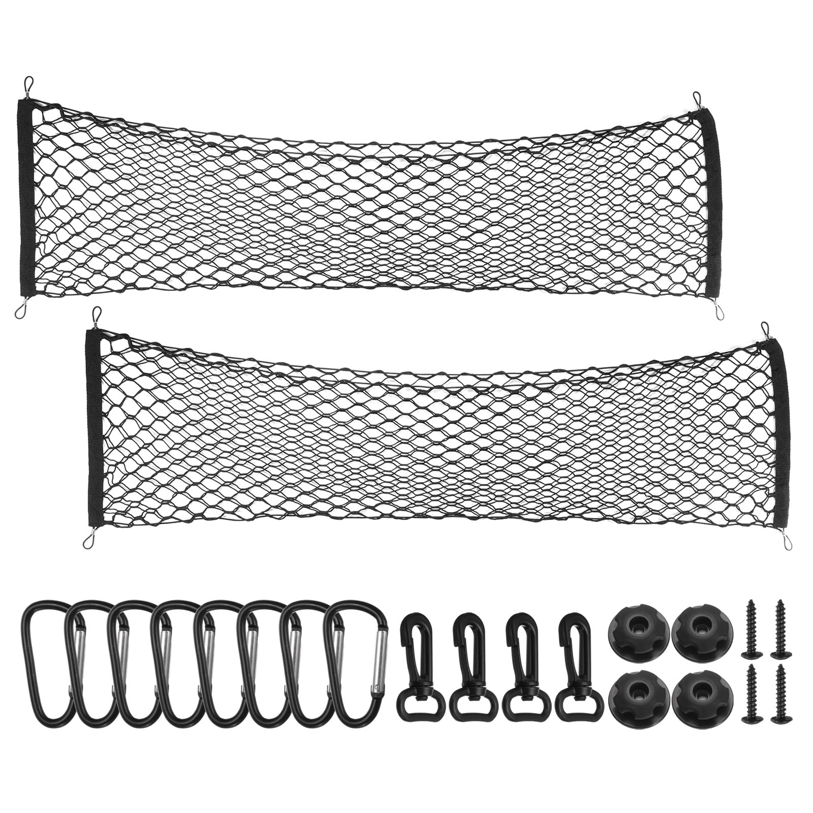 Uxcell 2pcs Car Rear Cargo Net 55" x 15.8" Adjustable Trunk Cargo ...