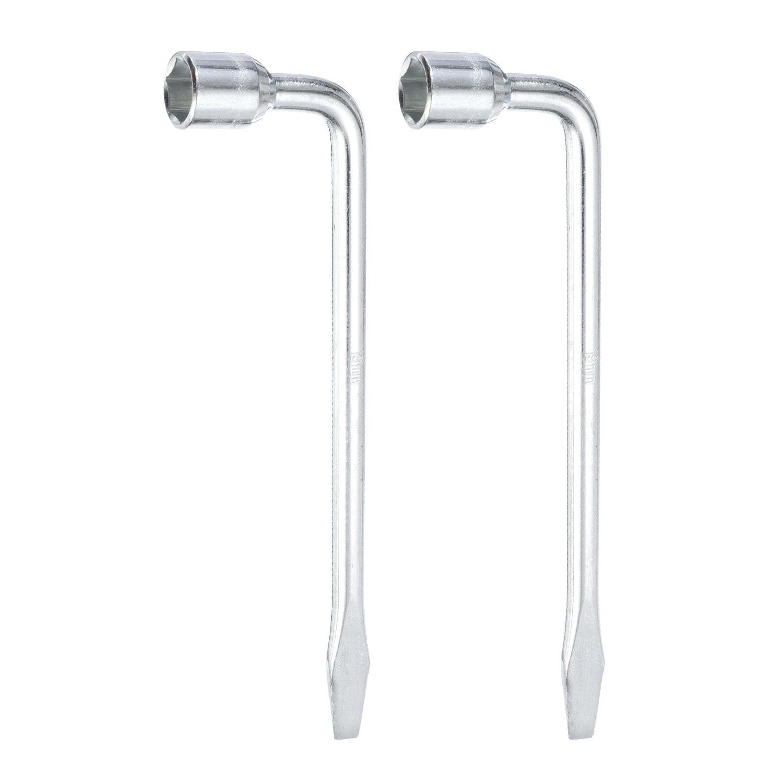 Uxcell 2pcs Car Spare Tire Lug Wrench 19mm CR-V Steel l Type Slotted ...