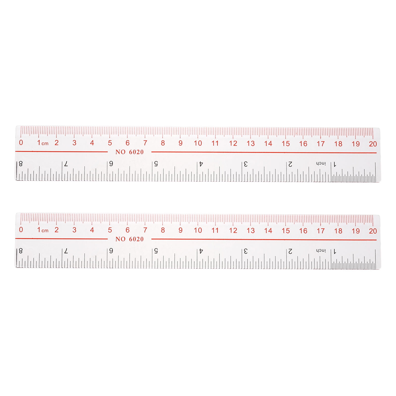Uxcell 2pcs Clear Plastic Ruler 20cm / 0.79" Straight End Ruler with ...