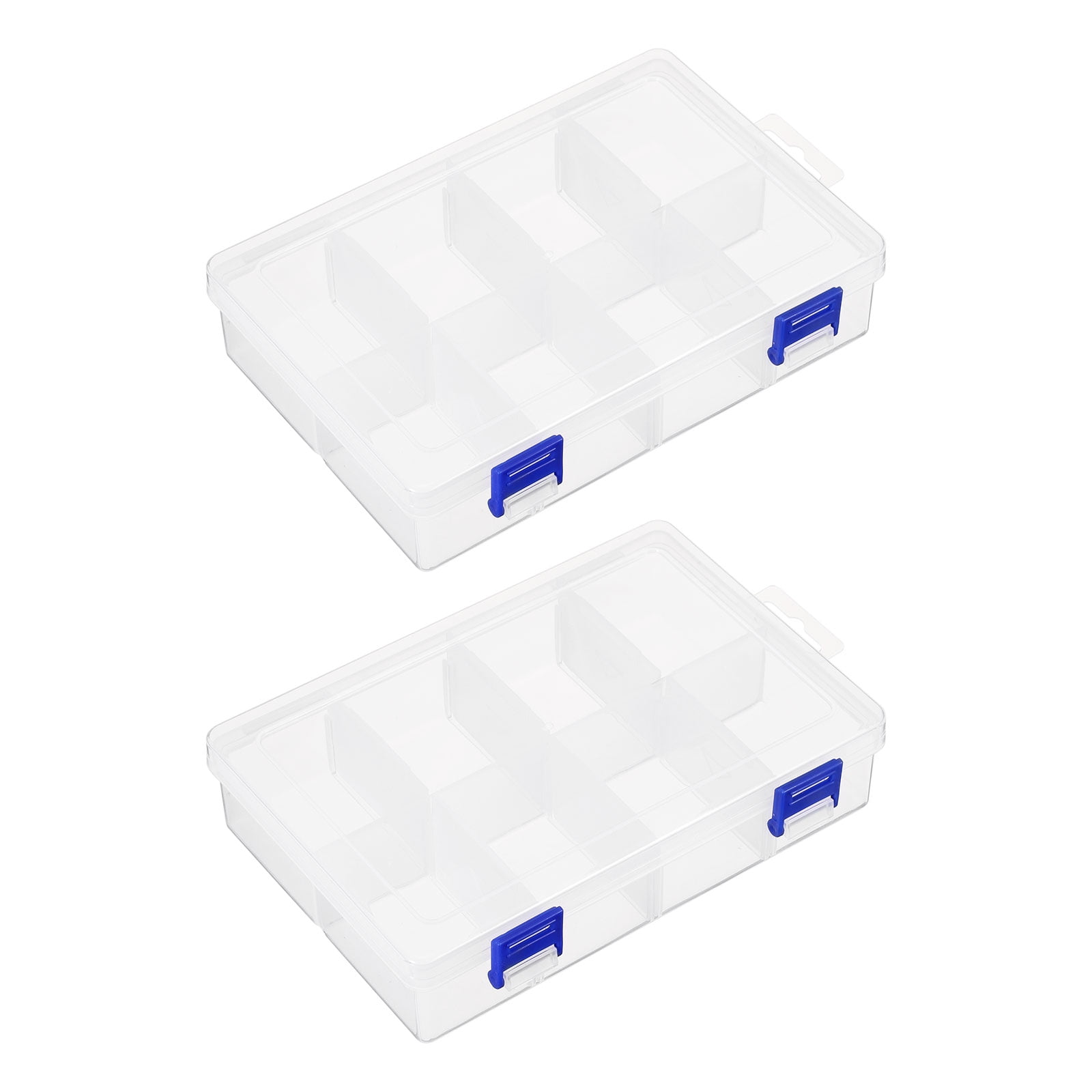 Uxcell 2pcs Component Storage Box 8 Grids PP Electronic Organizer Box with Adjustable Driver ...