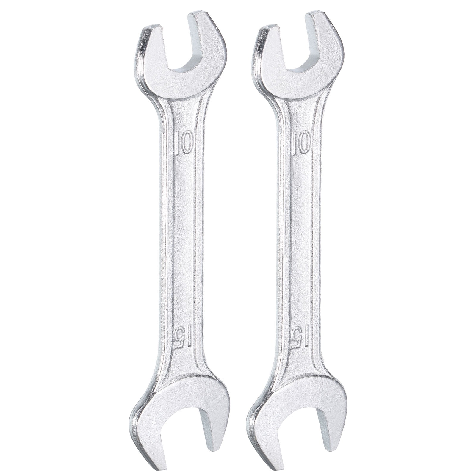 Uxcell 2pcs Double Open End Wrench 10mm x 15mm Metric U-Shaped Spanner ...