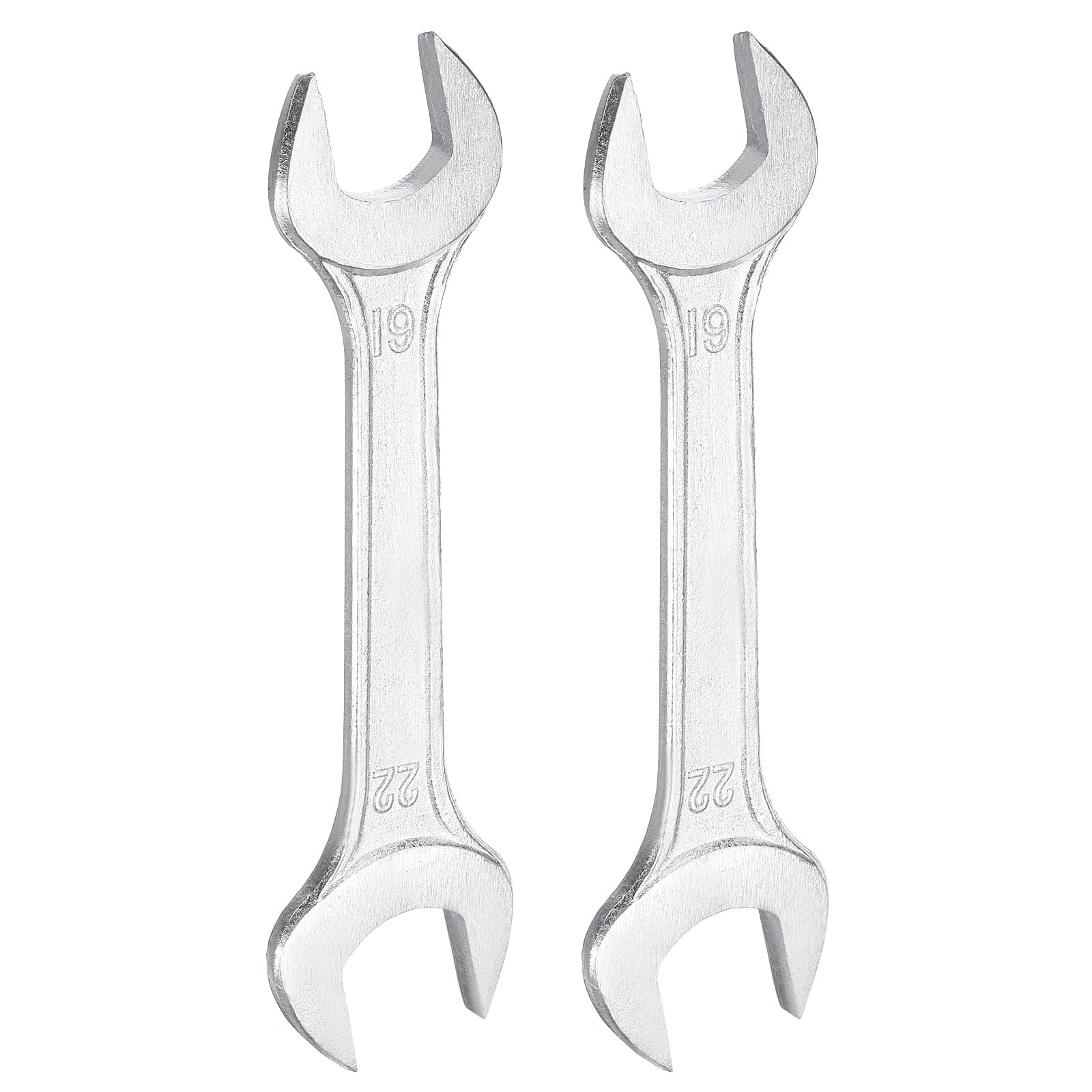 Uxcell 2pcs Double Open End Wrench 19mm x 22mm Metric U-Shaped Spanner ...