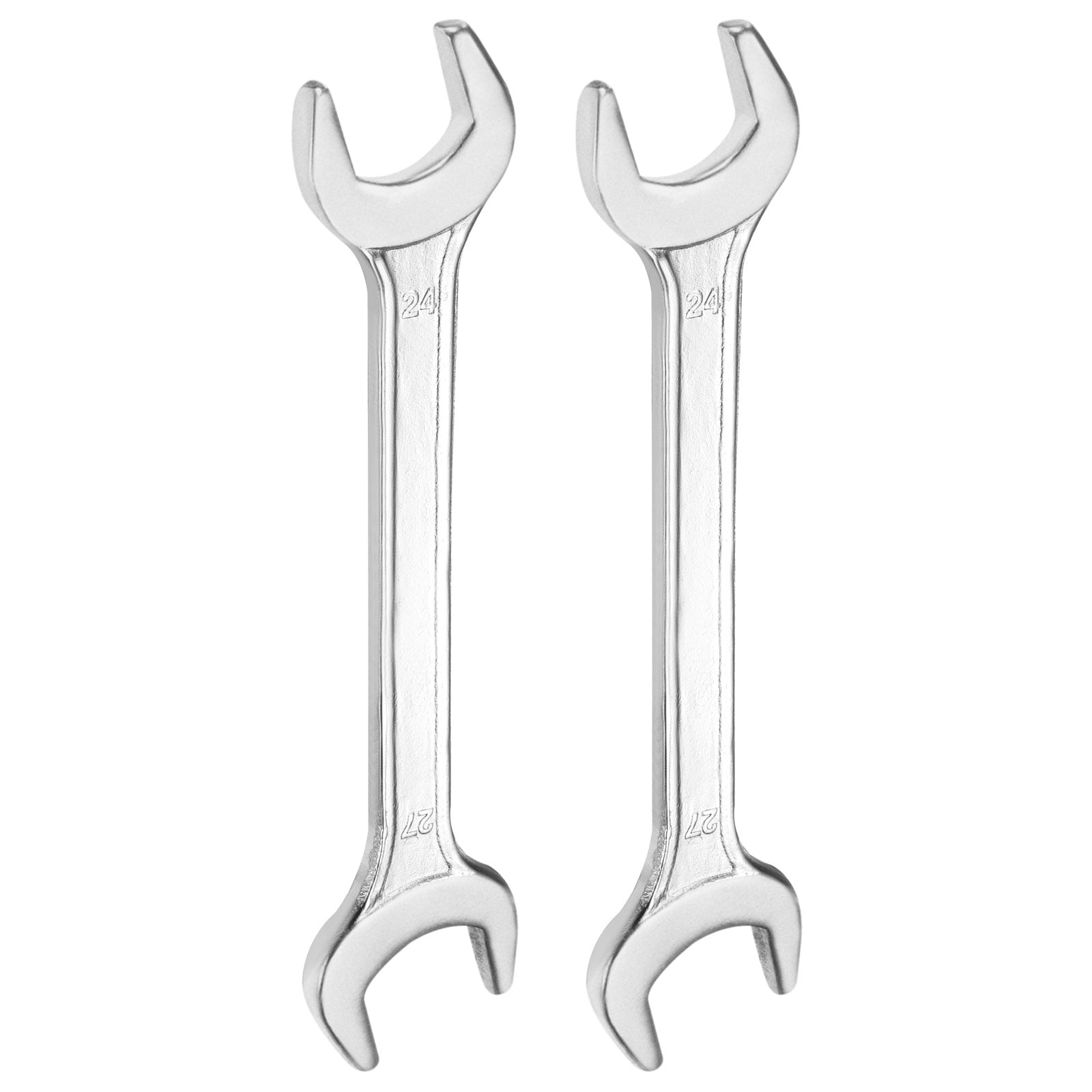 Uxcell 2pcs Double Open End Wrench 24mm x 27mm Metric U-Shaped Spanner ...