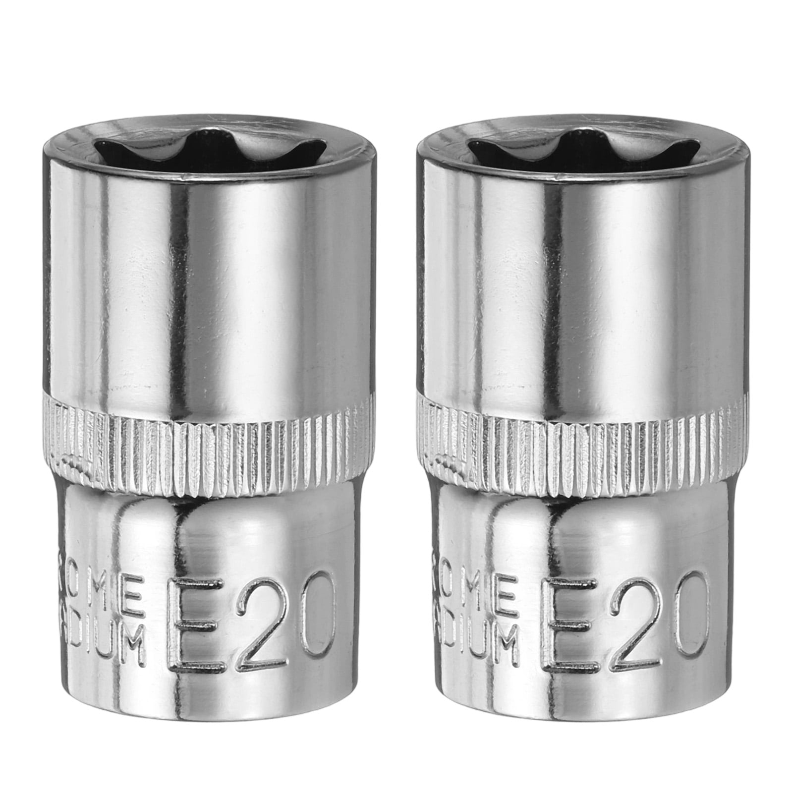 Uxcell 2pcs E-Torx Socket 1/2" Drive E20 External Torx Deep Socket CR-V Star Socket 1.5" Length ...