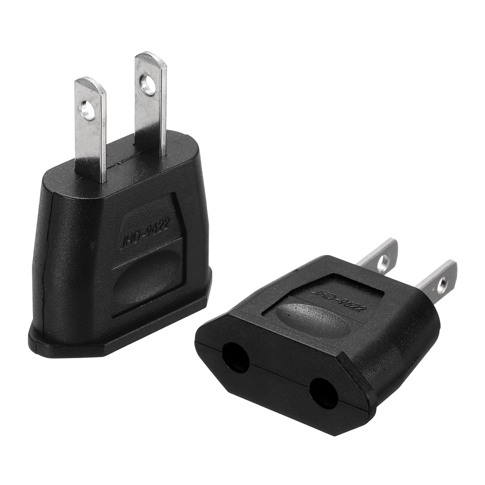 Uxcell 2 PCS EU to US Plug Socket Jack, US 2 Pin to European 2 Outlet ...