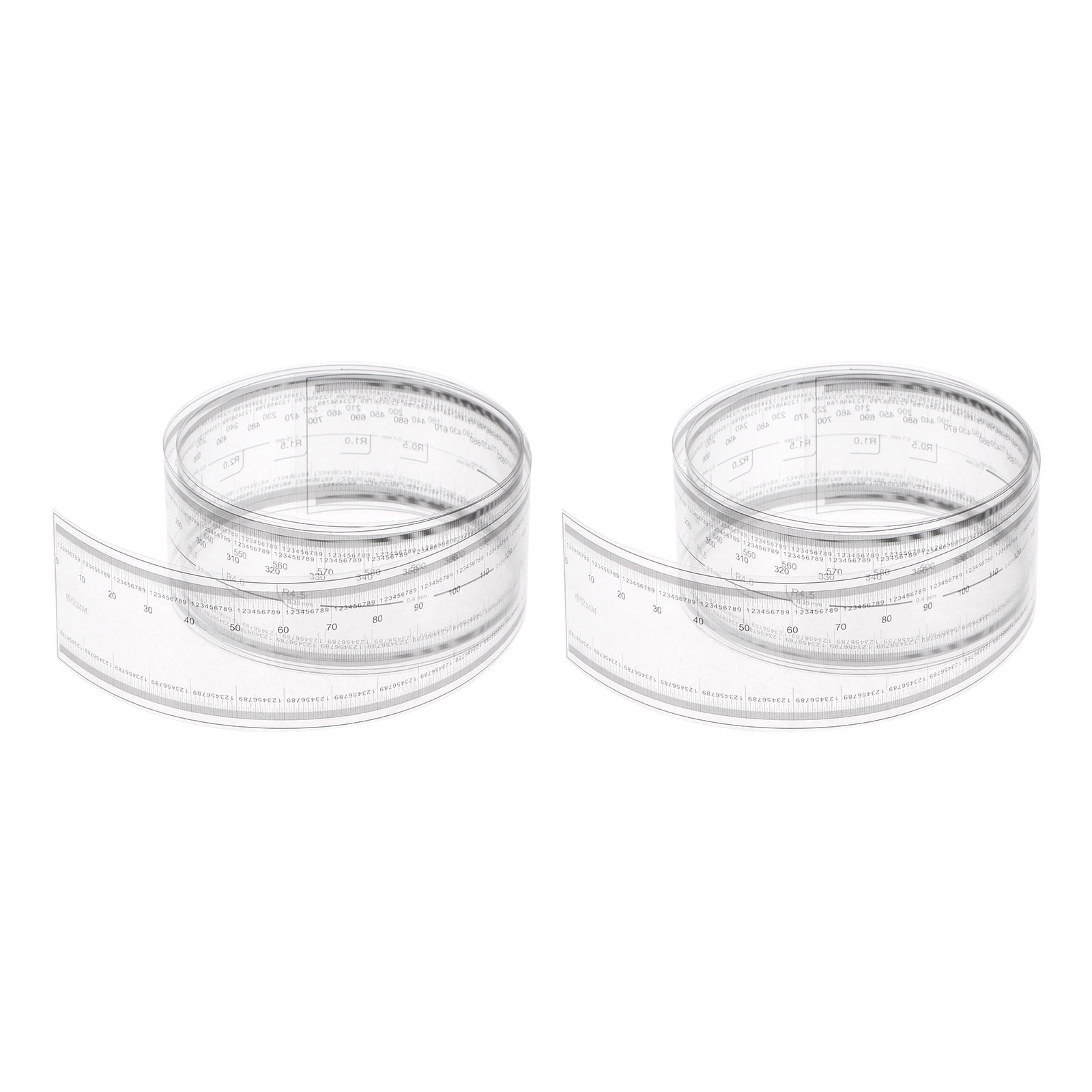 Uxcell 2pcs Film Flexible Ruler 70cm 0.1mm Scale with R Angle & Width ...