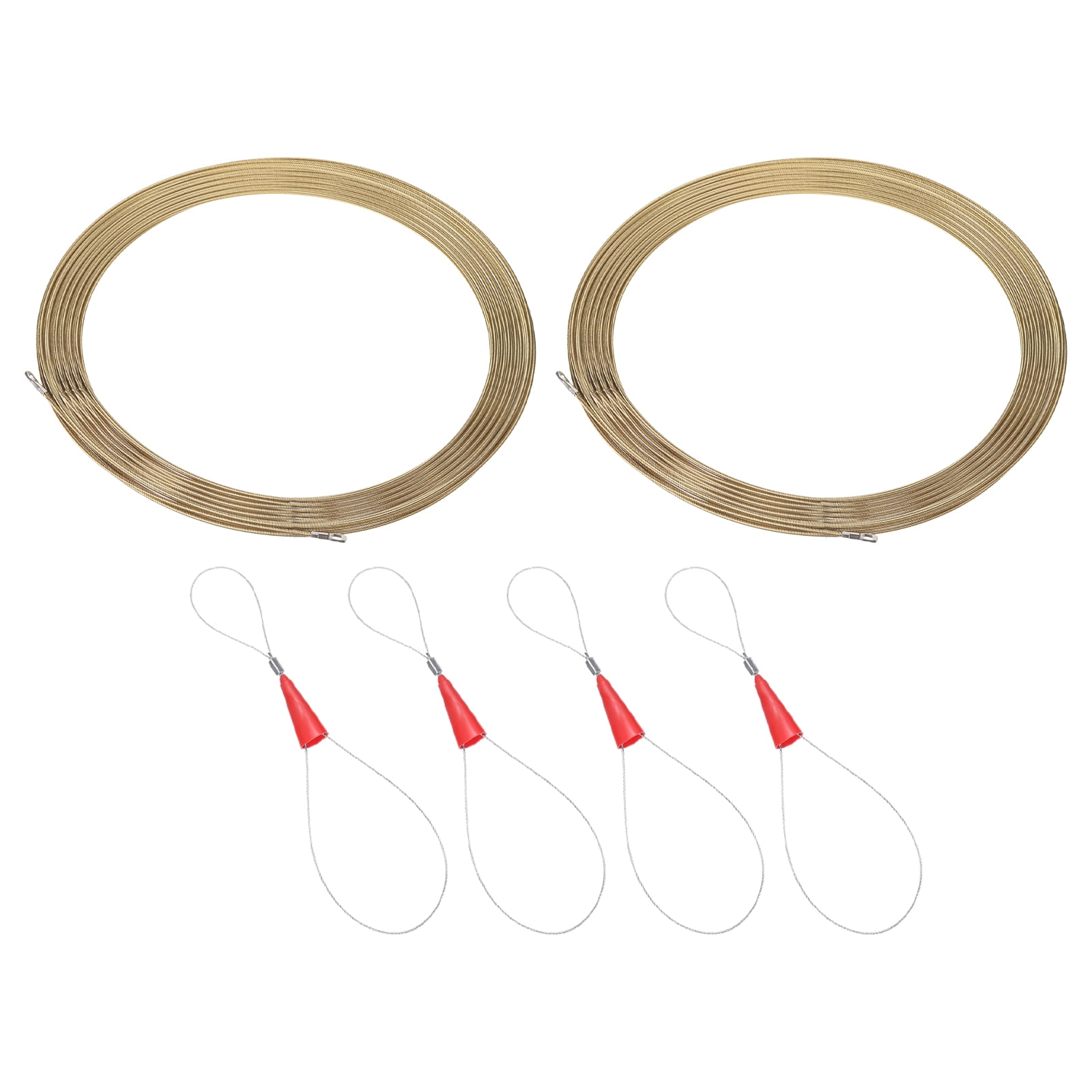 Uxcell 2pcs Fish Tape Electrical Wire Threader Wire Puller, 30m/98.4Ft ...