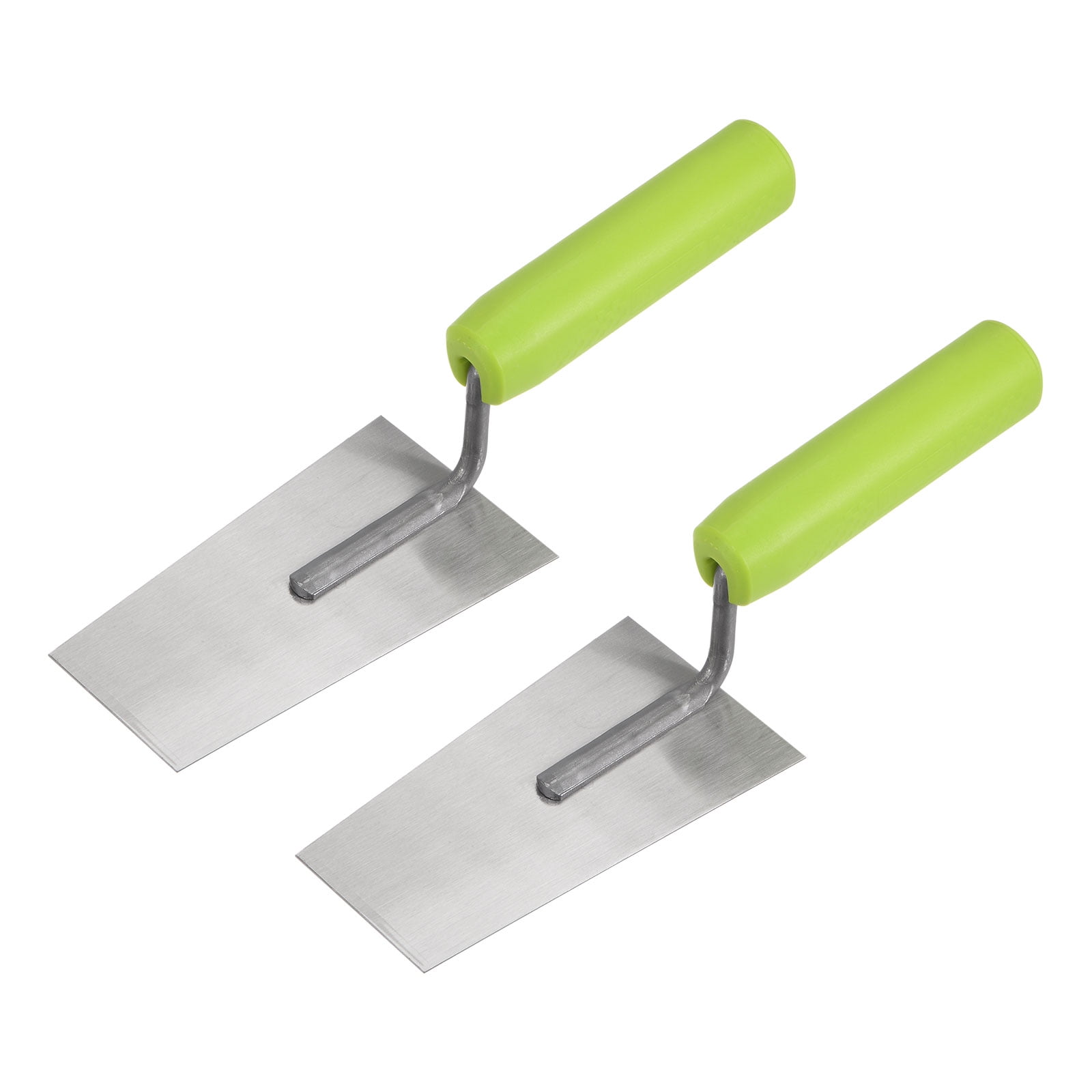 Uxcell 2pcs Flat Masonry Hand Trowel 5.1"x2.9" Carbon Steel Panel with ...