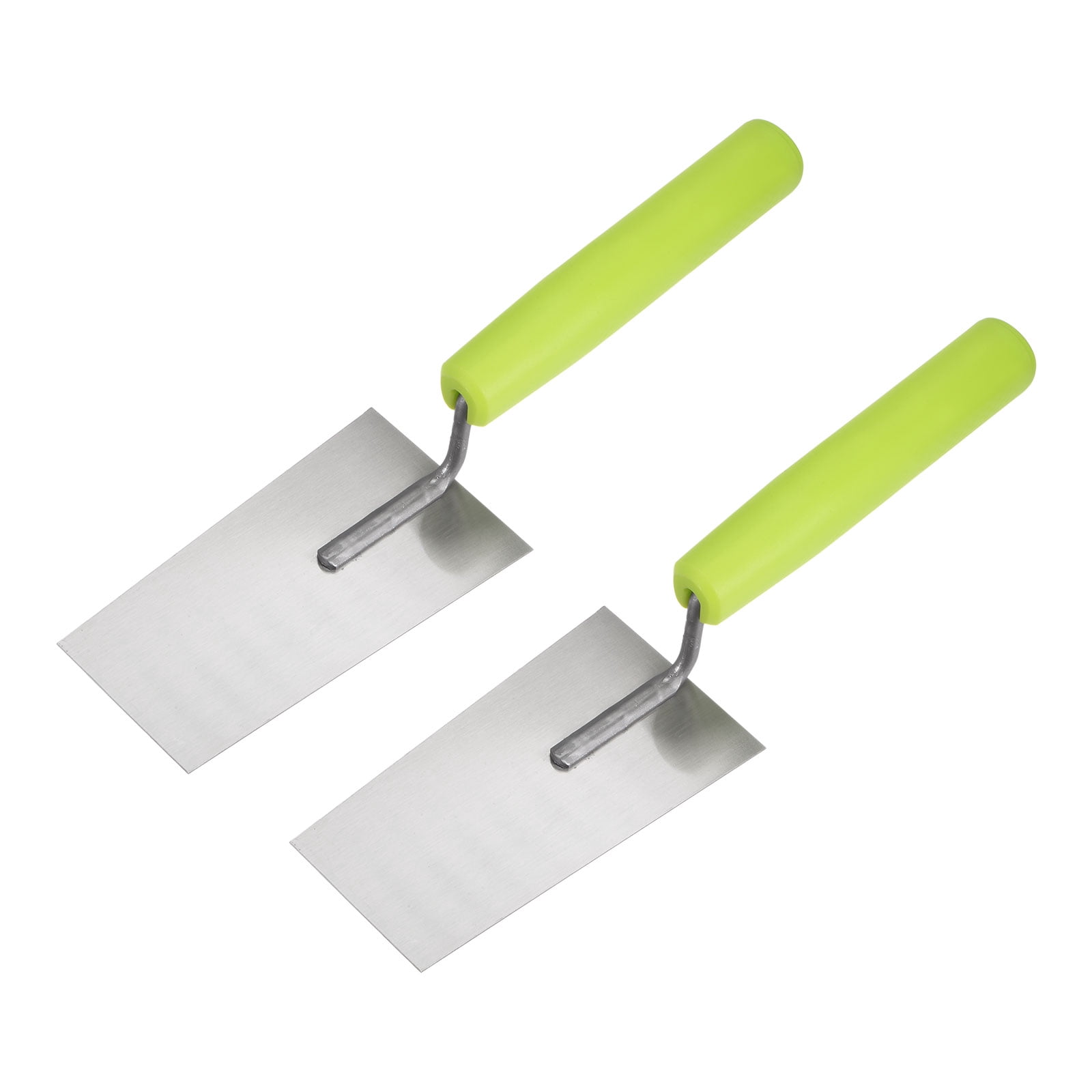 Uxcell 2pcs Flat Masonry Hand Trowel 6.3"x3.5" Carbon Steel Panel with ...