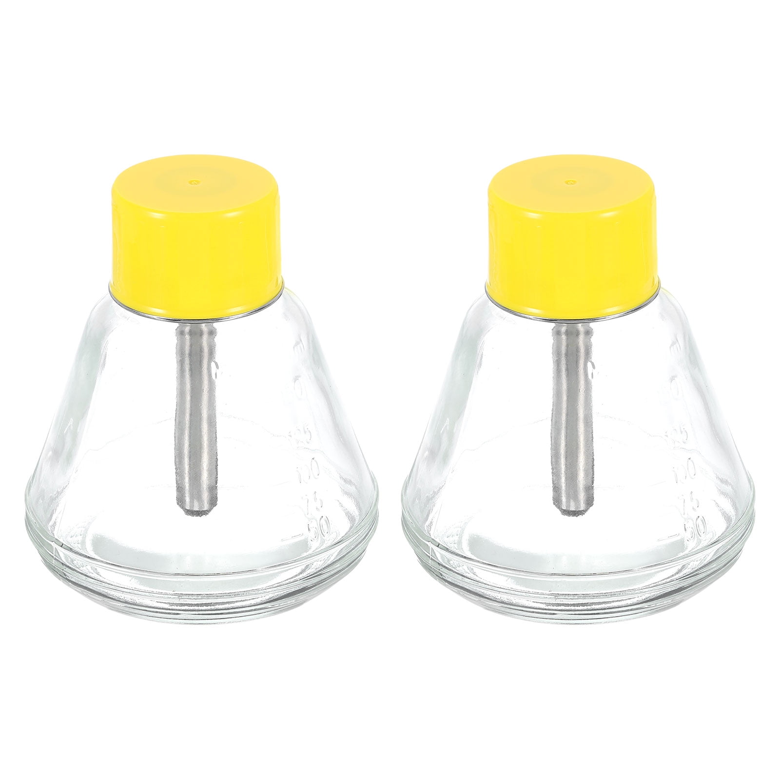 Uxcell 2pcs Glass Solvent Alcohol Dispensers 180ml Conical Push Down ...