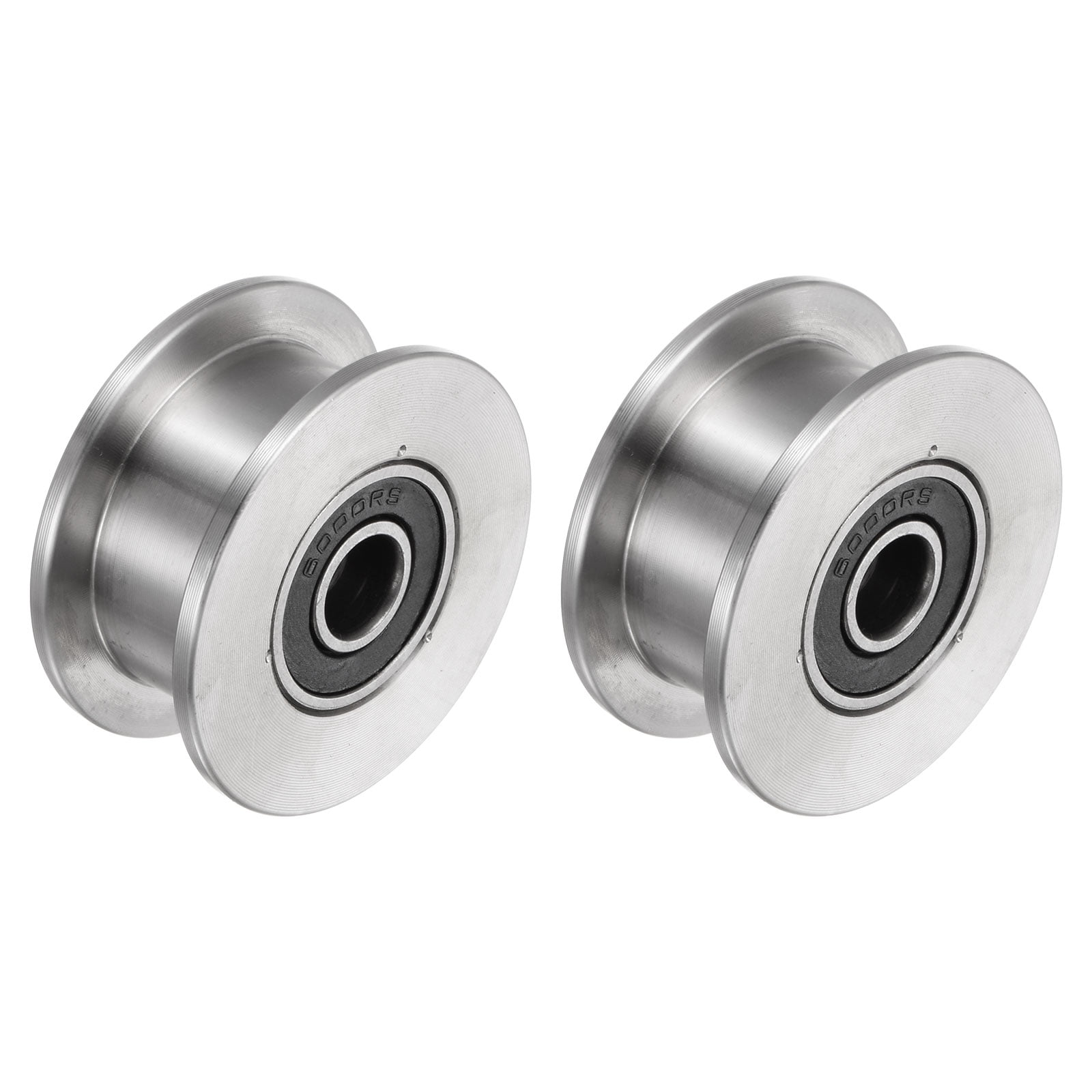 Uxcell 2pcs H Groove Track Wheel, 1.89" 201 Stainless Steel Sliding ...