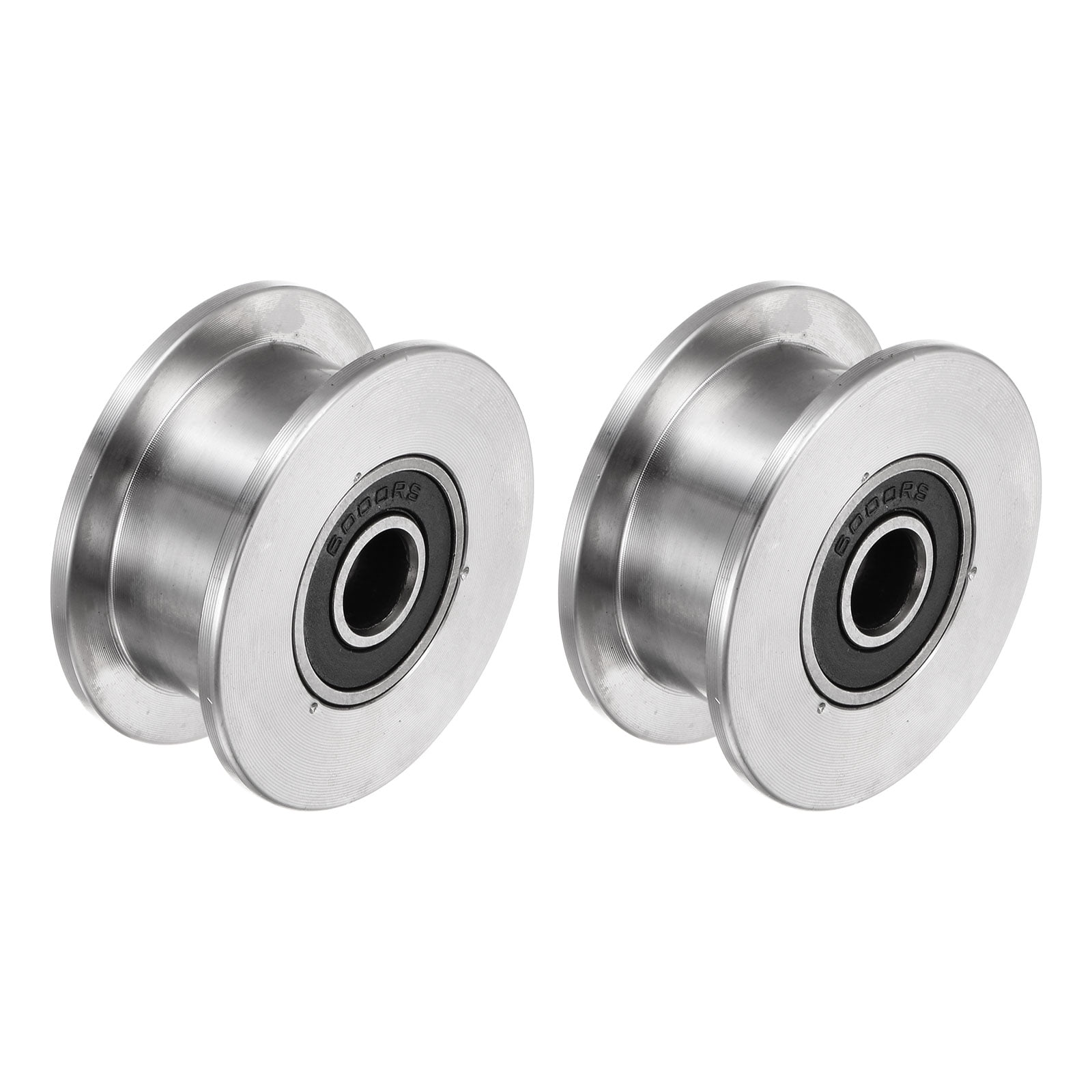Uxcell 2pcs H Groove Track Wheel, 1.89" 304 Stainless Steel Sliding ...
