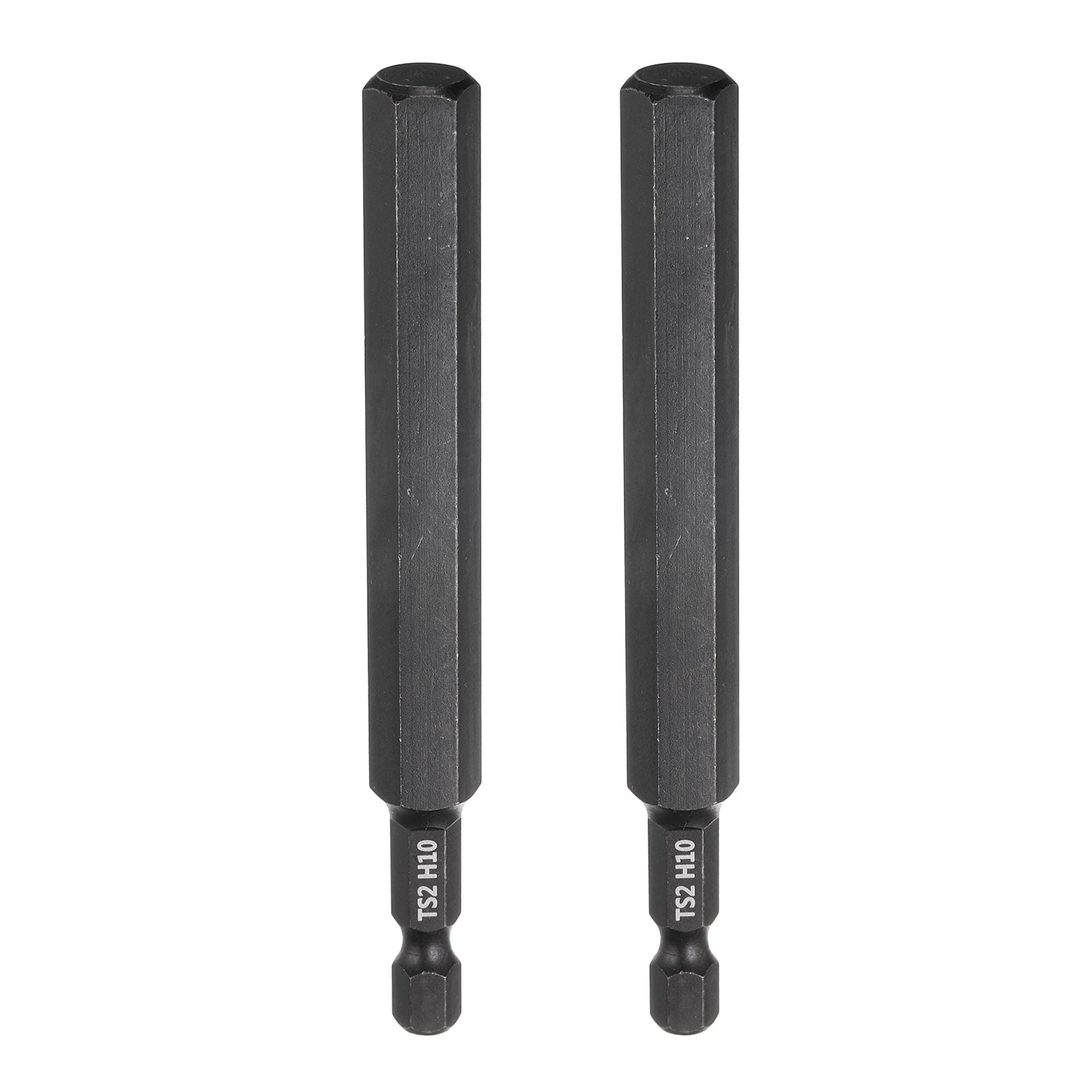 Uxcell 2pcs H10 Hex Head Drill Bit Wrench 10mm Metric Flat Tip 1/4" Hex ...