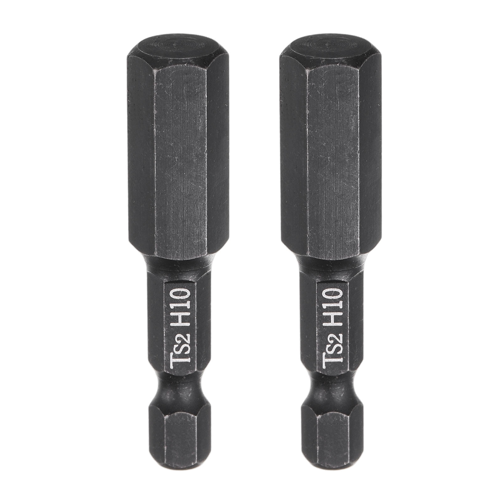 Uxcell 2pcs H10 Hex Head Drill Bit Wrench 10mm Metric Flat Tip 1/4" Hex ...