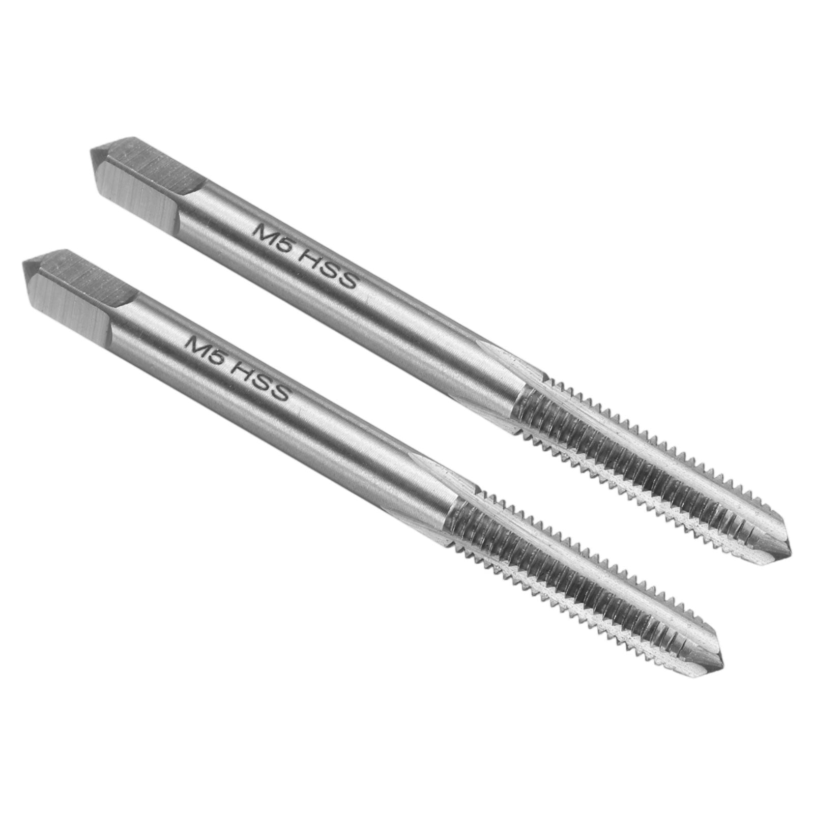 Uxcell 2pcs Hand Plug Tap M5 x 0.8 H2 Metric Thread Plug Style Taps ...