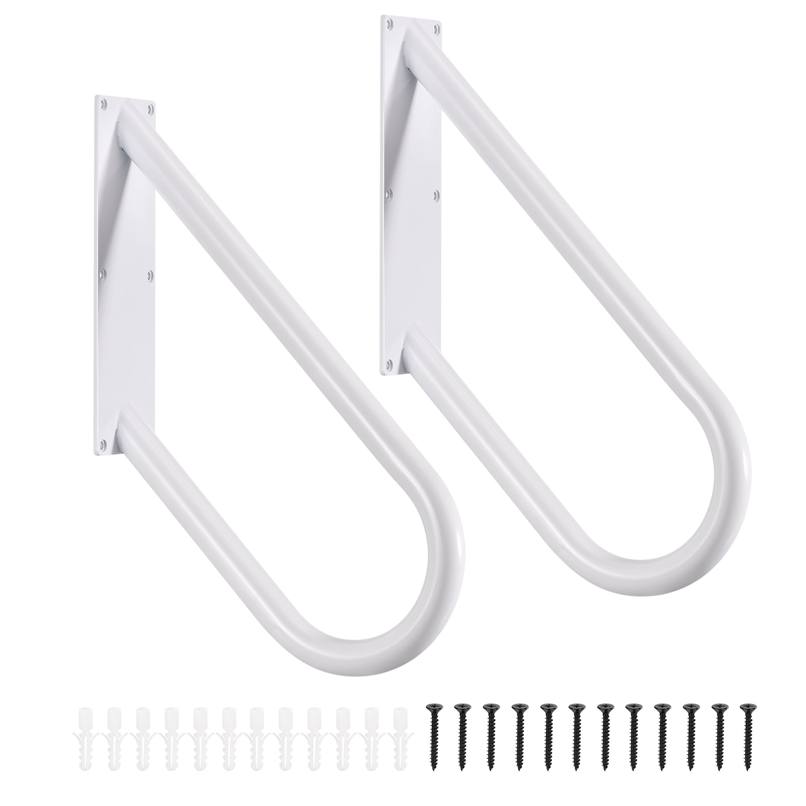 Uxcell 2pcs Hand Rails for Outdoor Steps, Wall Mount U Shaped Stair ...