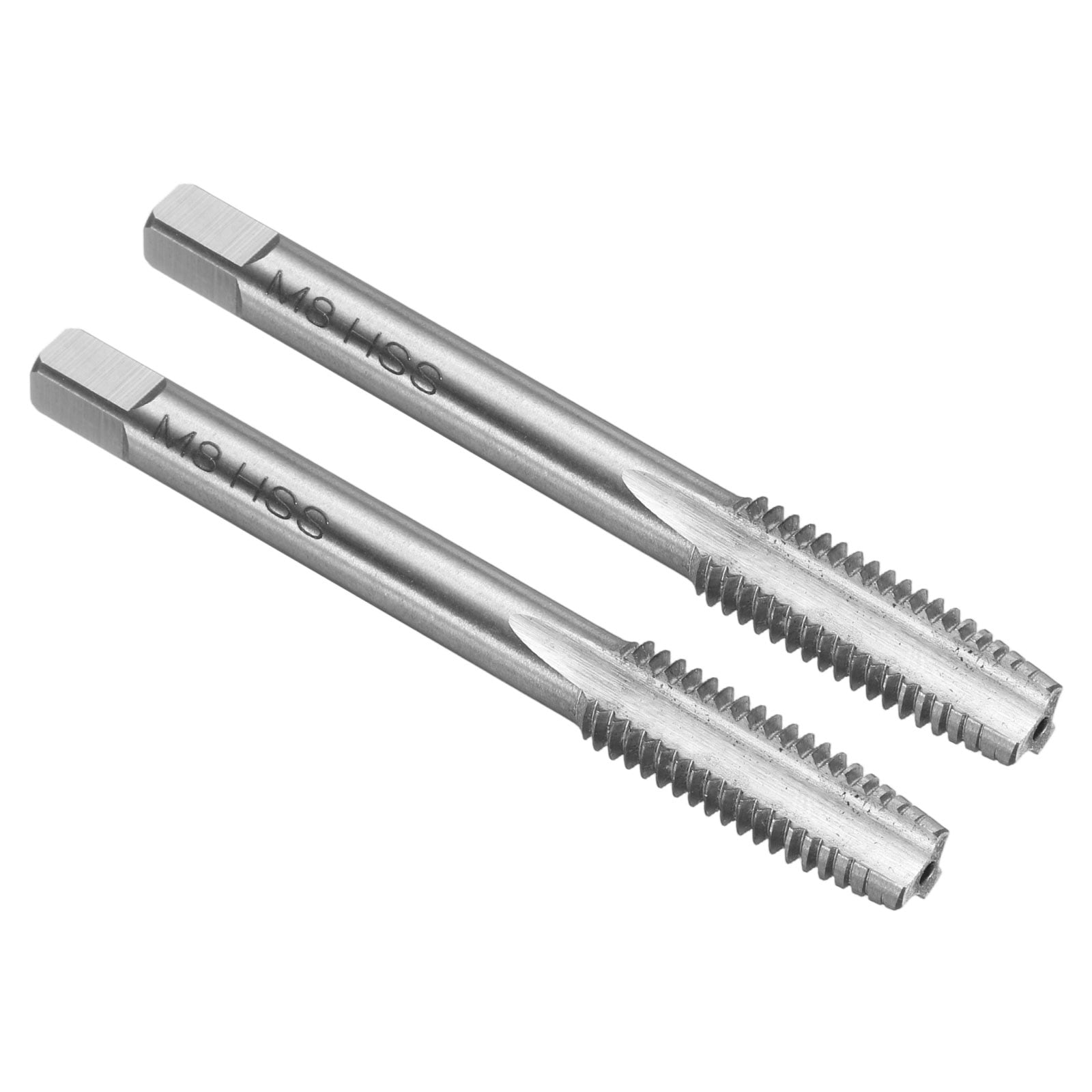 Uxcell 2pcs Hand Taper Tap M8 x 1.25 H2 Metric Thread Taper Style Taps ...