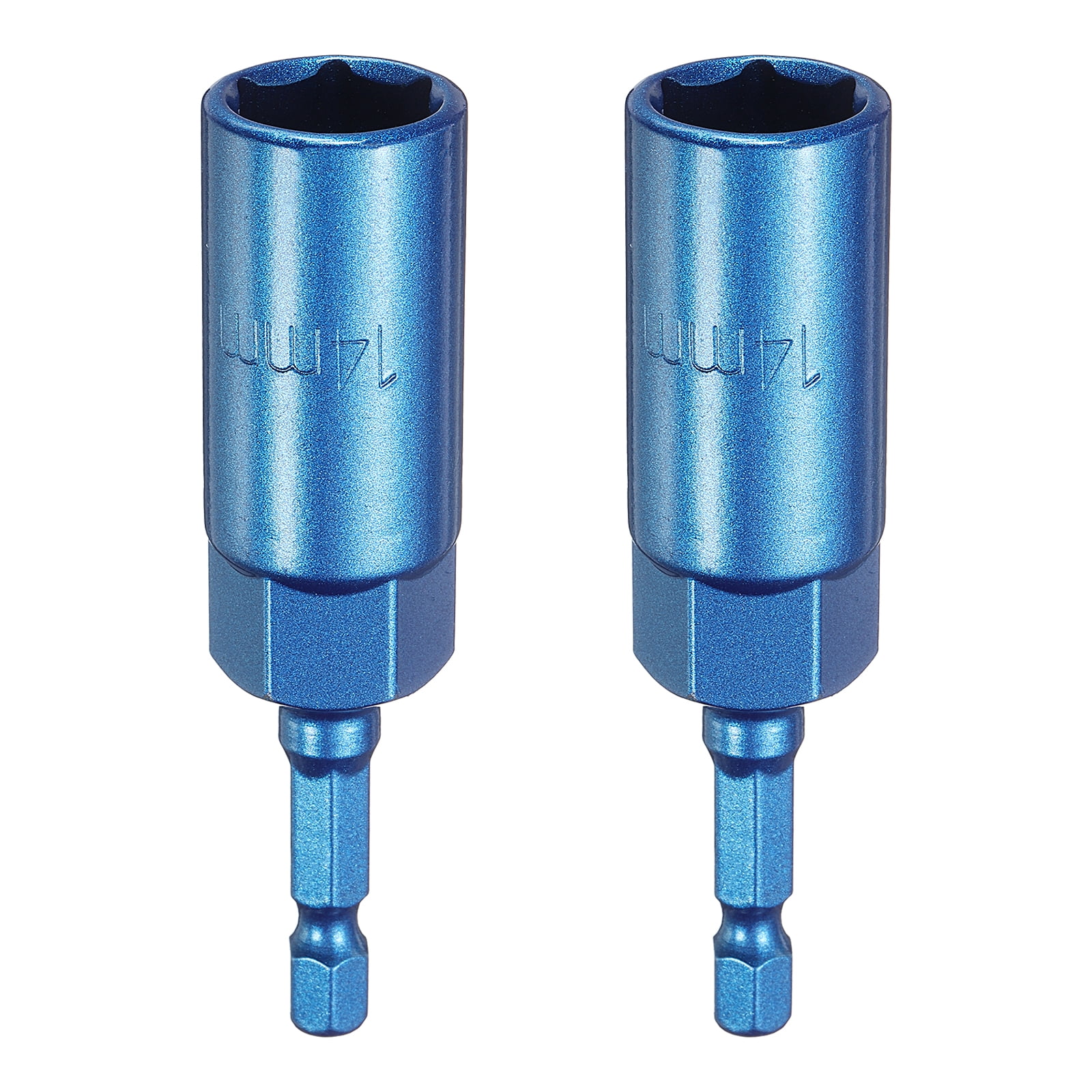 Uxcell 2pcs Hex Nut Driver Drill Bit 14mm 6-Points Socket 1/4" Hex ...