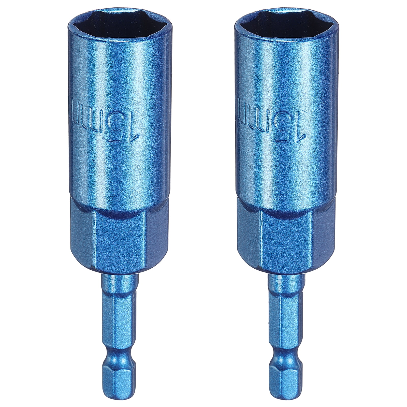 Uxcell 2pcs Hex Nut Driver Drill Bit 15mm 6-Points Socket 1/4" Hex ...