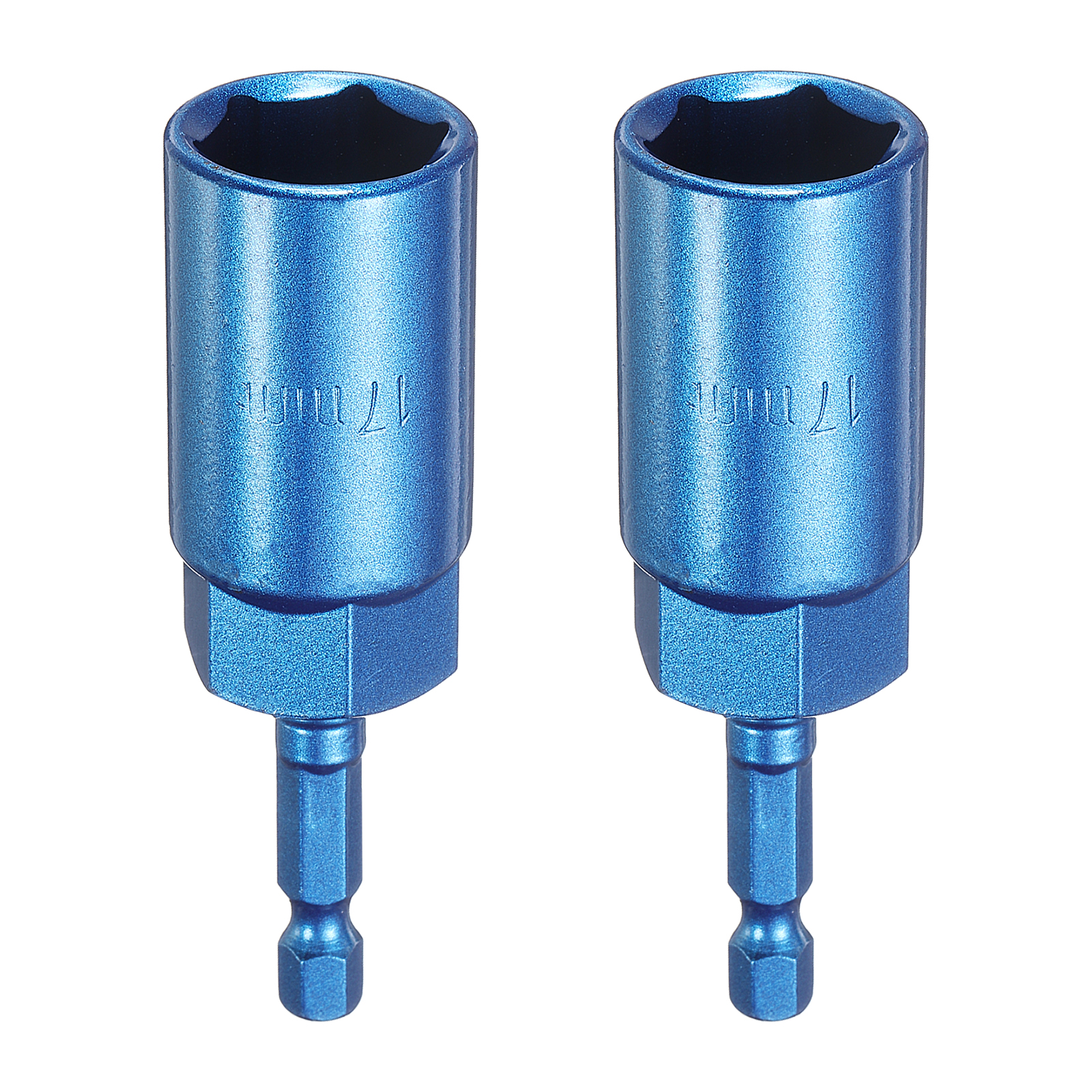 Uxcell 2pcs Hex Nut Driver Drill Bit 17mm 6-Points Socket 1/4" Hex ...
