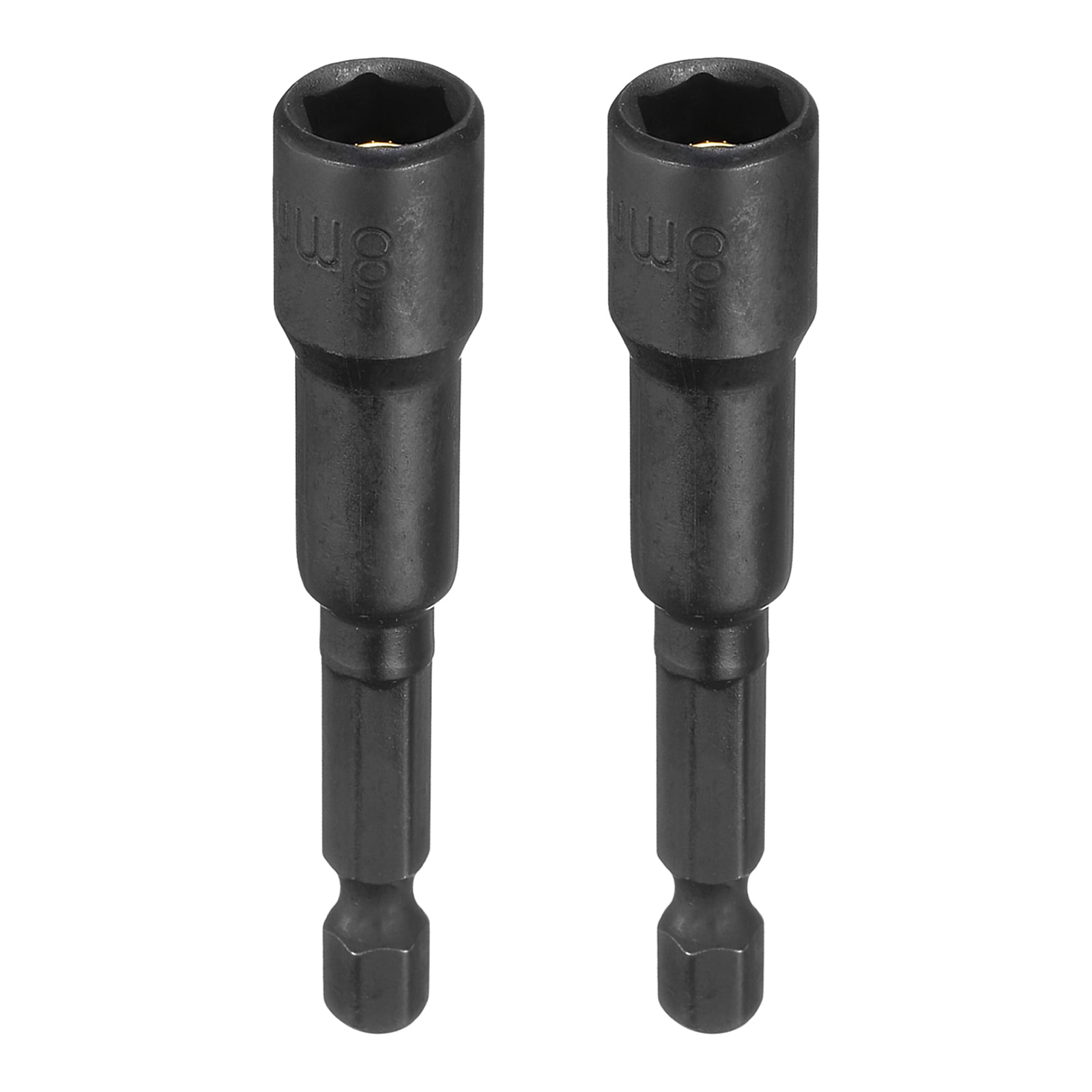 Uxcell 2pcs Hex Nut Driver Drill Bit 8mm 6-Points Socket 1/4" Hex Shank ...
