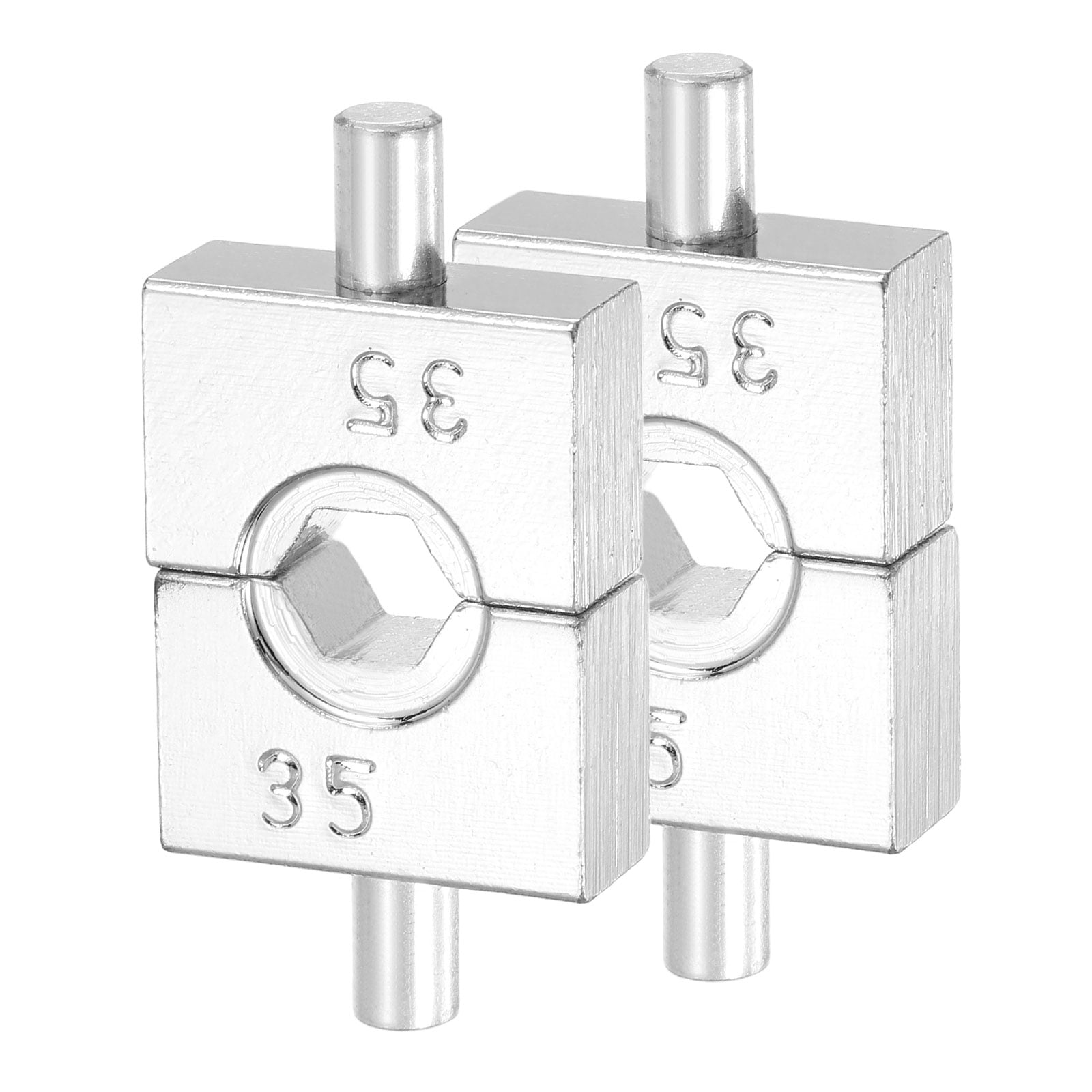 Uxcell 2pcs Hydraulic Crimping Die 2AWG 35mm 8 Ton Hexagon Crimper ...