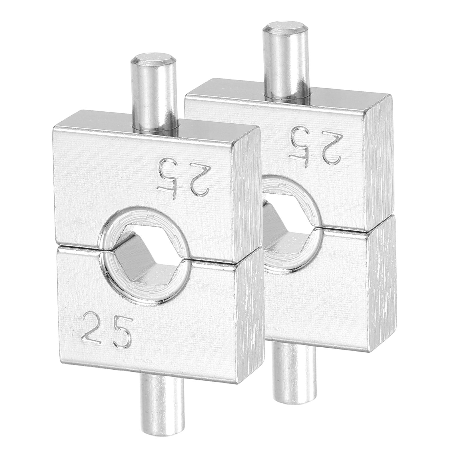 Uxcell 2pcs Hydraulic Crimping Die 3AWG 25mm 8 Ton Hexagon Crimper ...