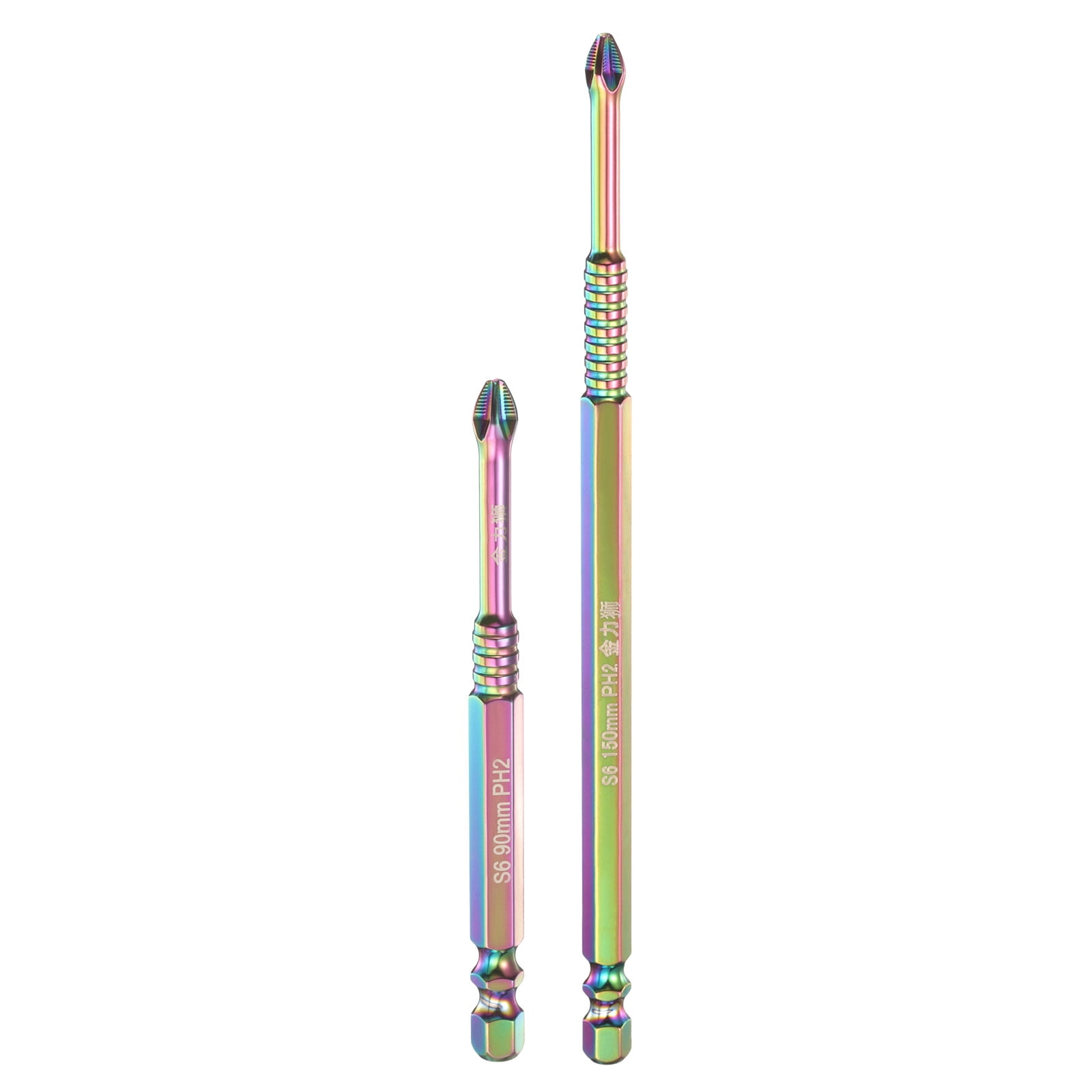 Uxcell 2pcs Impact Phillips Screwdriver Bit Set PH2 (#2) Anti Slip ...