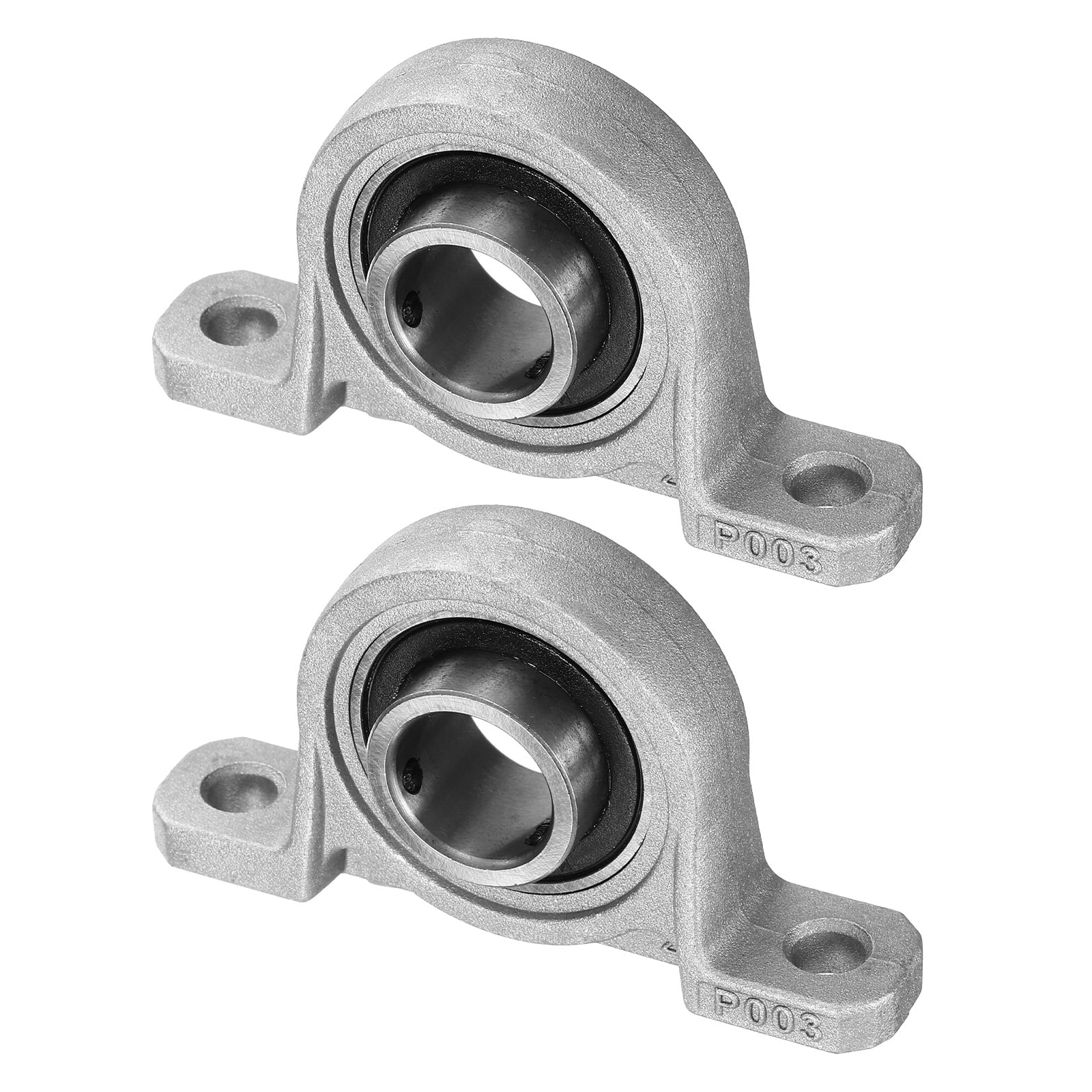 Uxcell 2pcs KP003 Pillow Block Bearings 8mm Bore Bearing Units Zinc ...