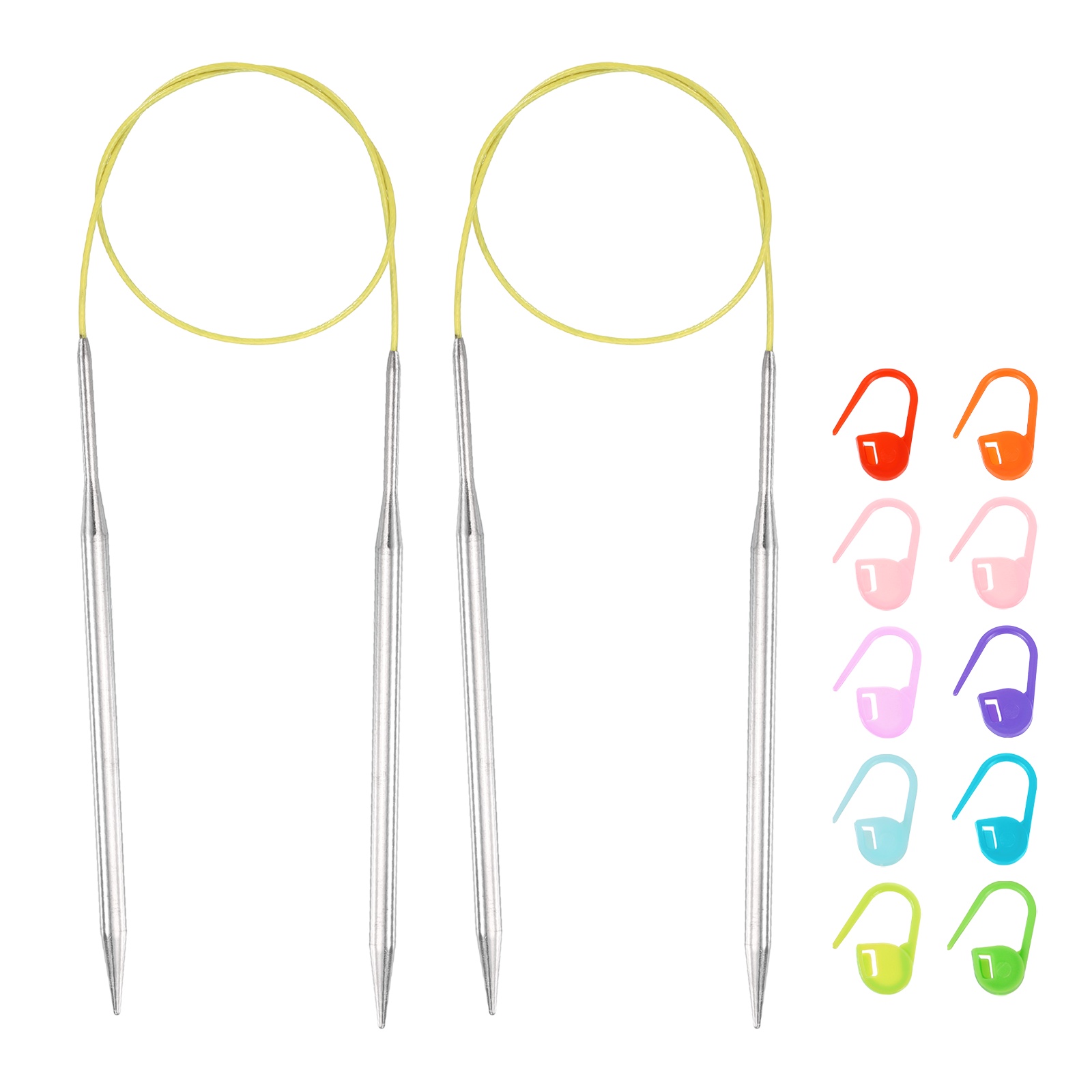 Uxcell 2pcs Knitting Needles Size US 10(6mm) Circular Needle 26 Inch ...