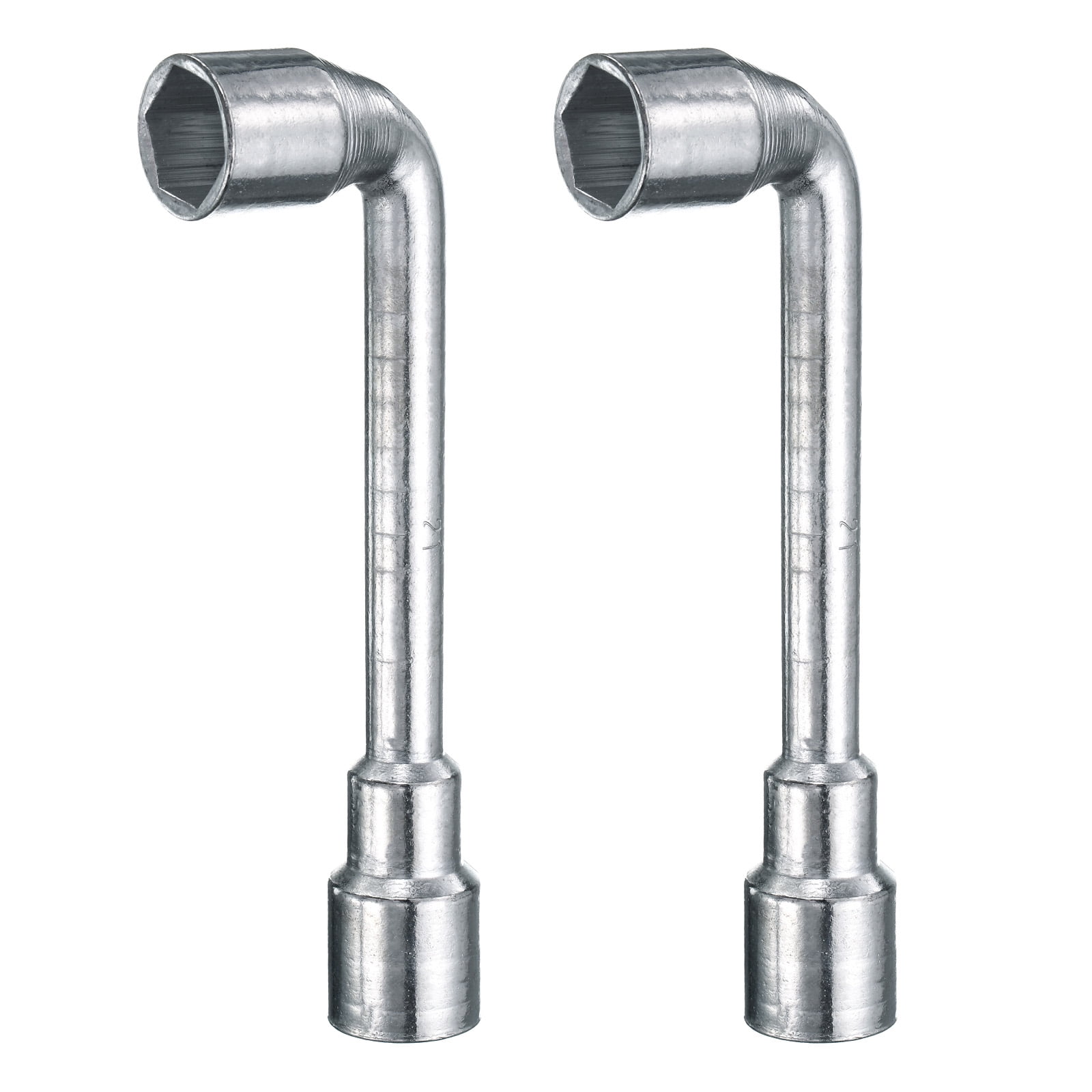 Uxcell 2pcs L Shaped Angled Hex Socket Wrench 21mm 45# Steel Double ...