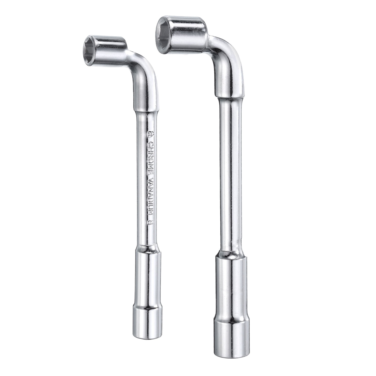 Uxcell 2pcs L Shaped Angled Socket Spanner 8mm 9mm High Carbon Steel ...