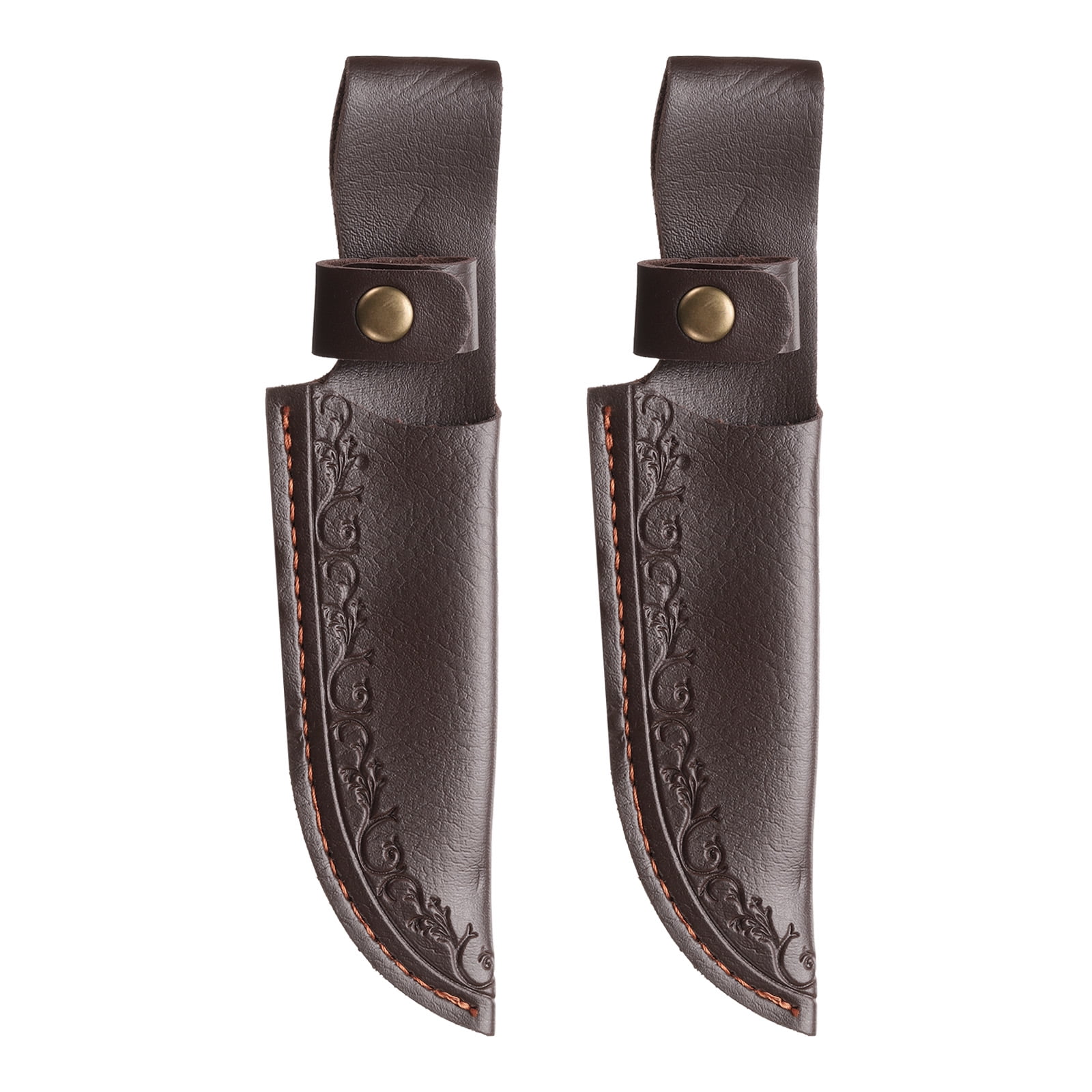 Uxcell 2pcs Leather Knife Sheath 8.46" with Hole for Belt Folding Knife ...