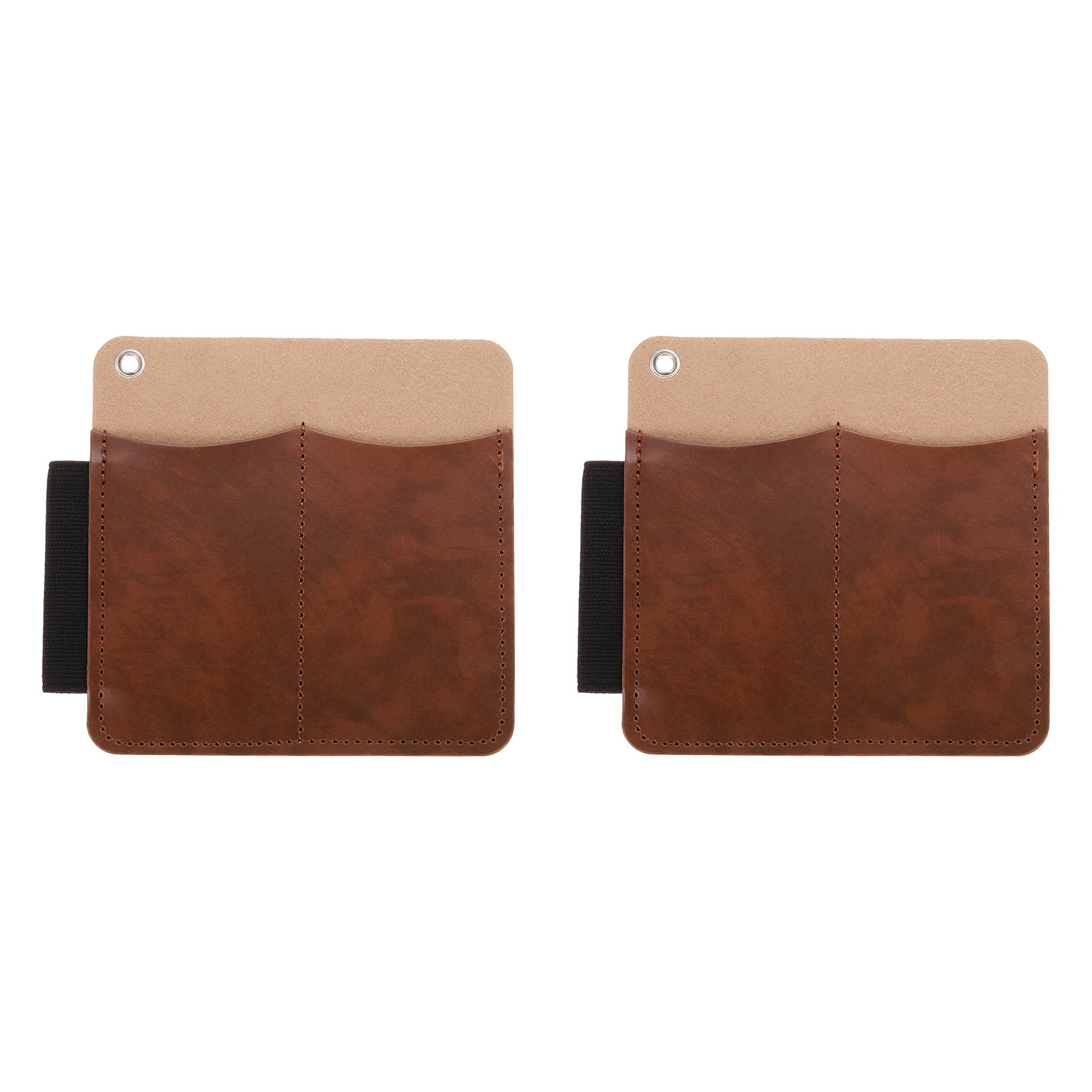 Uxcell 2pcs Leather Pocket Organizer 5.1" x 5.3" Pen Loop for Knife ...