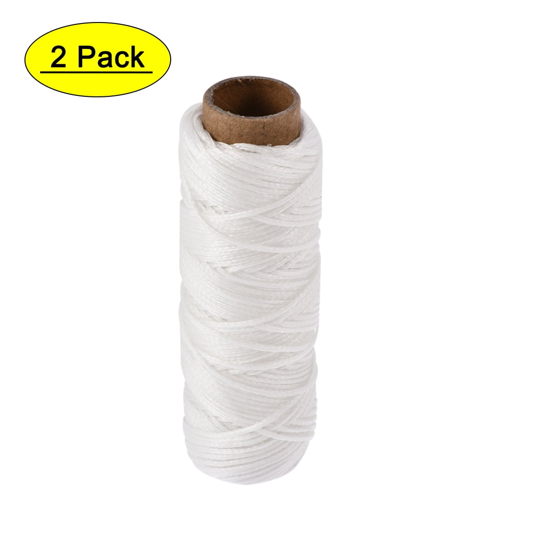 Uxcell 2pcs Leather Sewing Thread 33 Yards 150D/1mm Waxed Flat Thread ...
