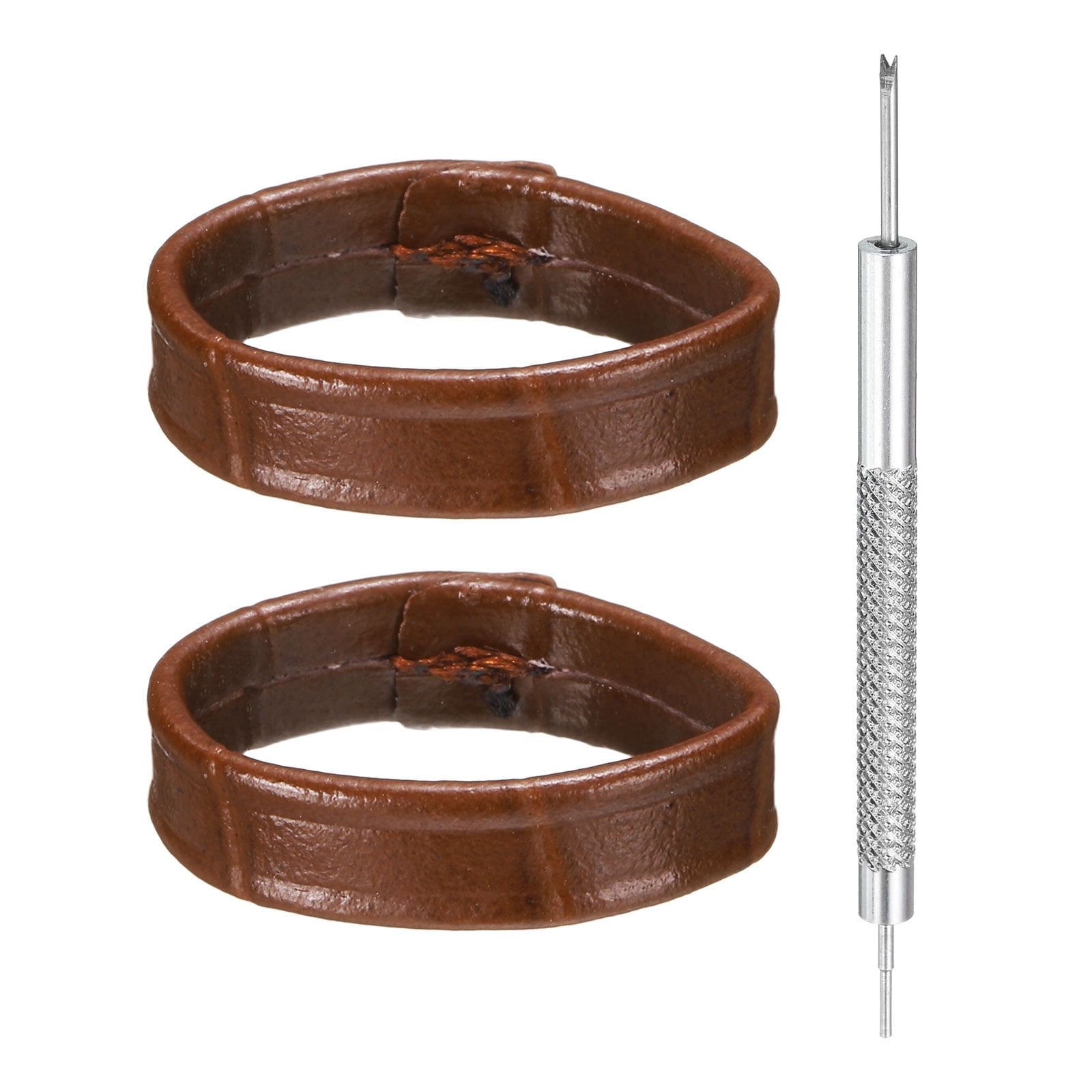 Uxcell 2pcs Leather Watch Band Loops 18mm Replacement Watch Band Keeper ...