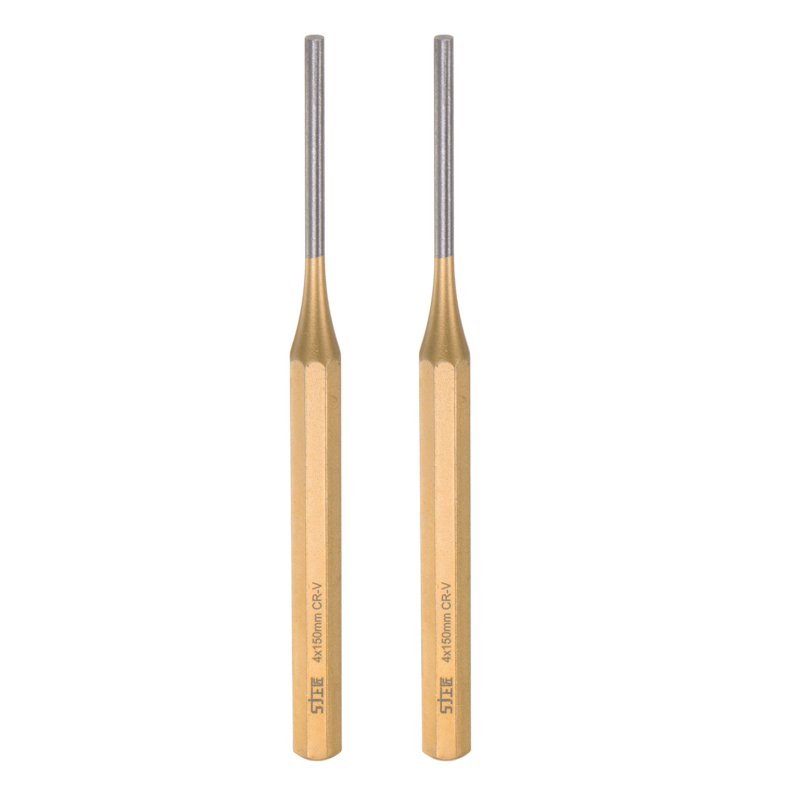 Uxcell 2pcs Line Pin Punch 5/32"x6"(4x150mm) CR-V Cylindrical Alignment ...