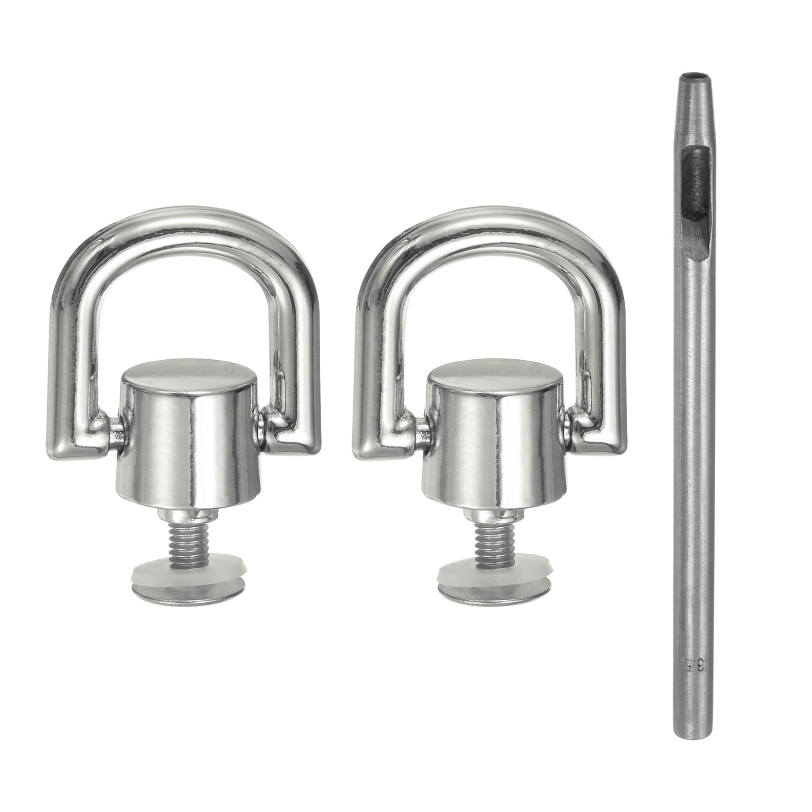 Uxcell 2pcs Metal Studs Rivets 8mm D-Ring Button Rivets with 3.5mm ...