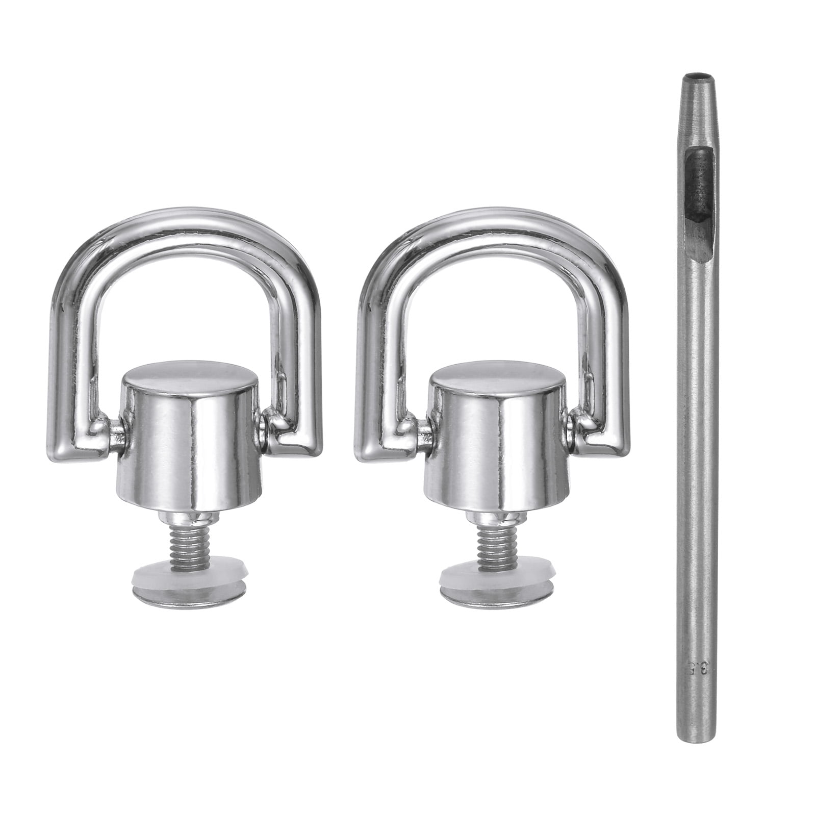 Uxcell 2pcs Metal Studs Rivets 8mm D-Ring Button Rivets with 3.5mm ...