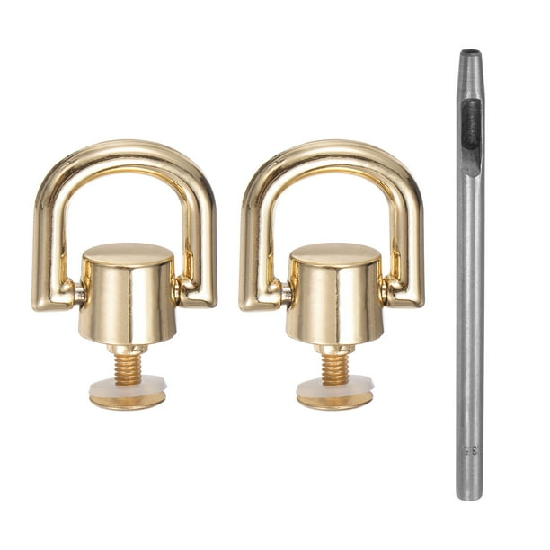 Uxcell 2pcs Metal Studs Rivets 8mm D-Ring Button Rivets with 3.5mm ...