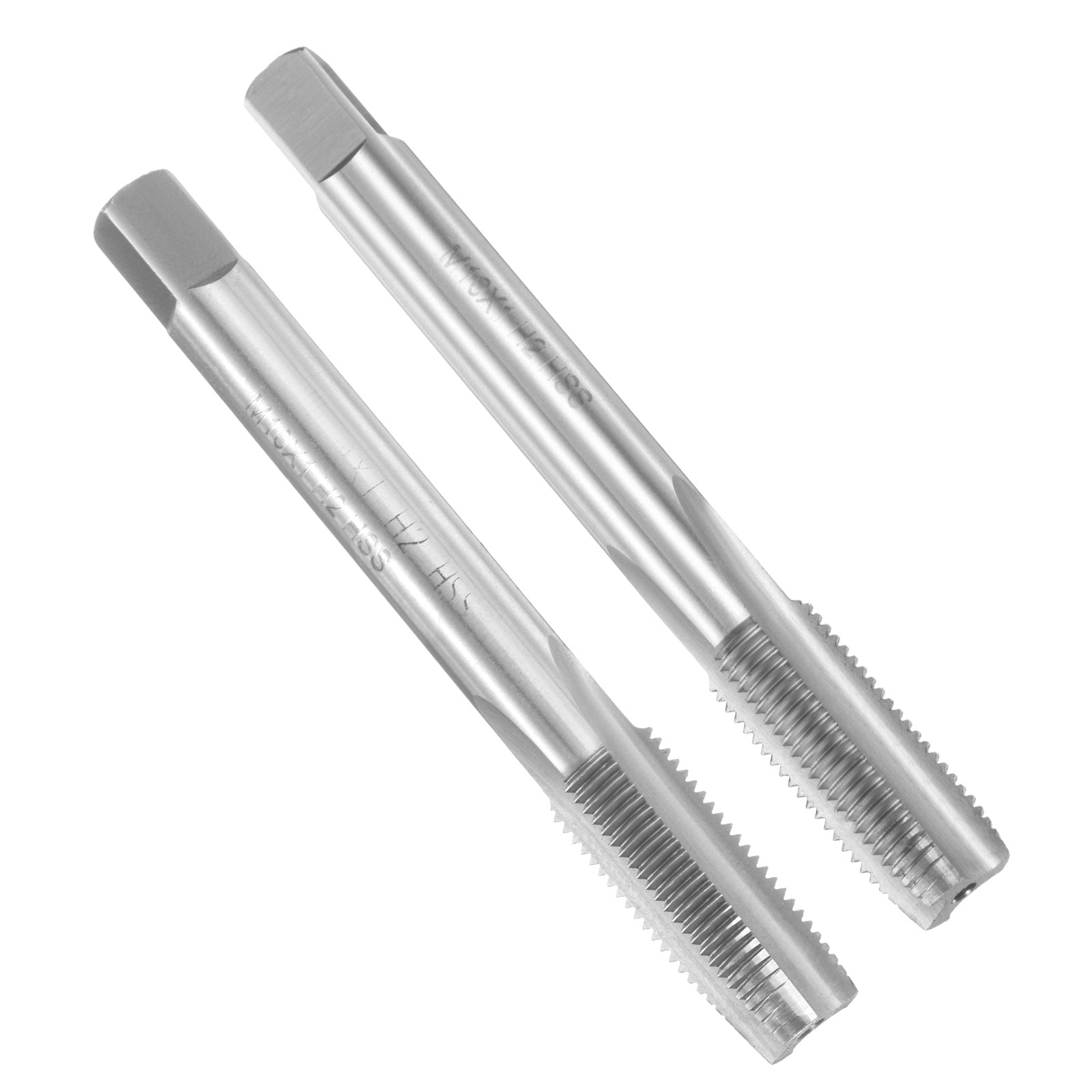 Uxcell 2pcs Metric Hand Tap Set M10 x 1 Taper/Plug Thread Screw Taps Tapping Tools - Walmart.com