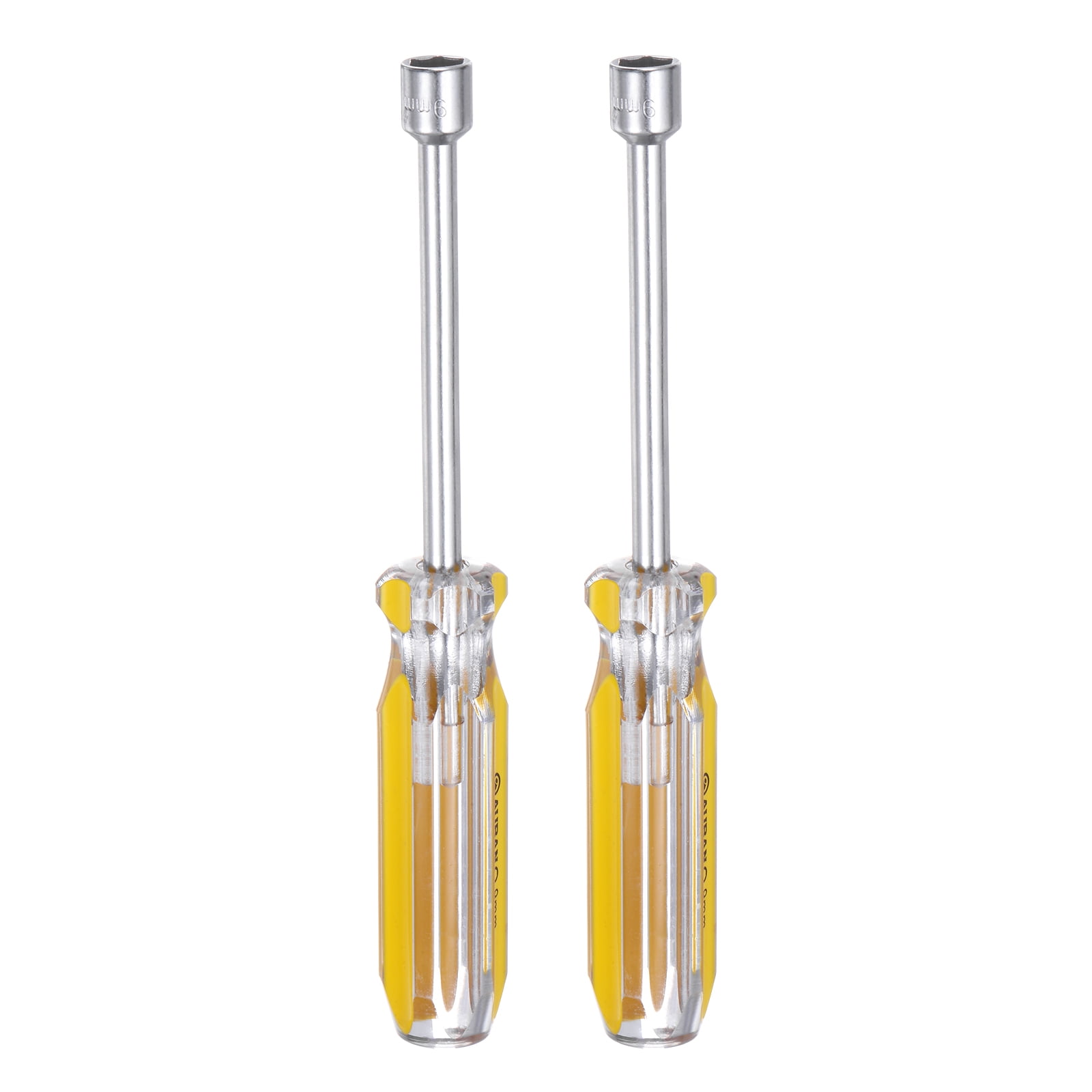Uxcell 2pcs Metric Nut Driver 9mm CR-V Non-Magnetic Tip Hollow Shafts ...